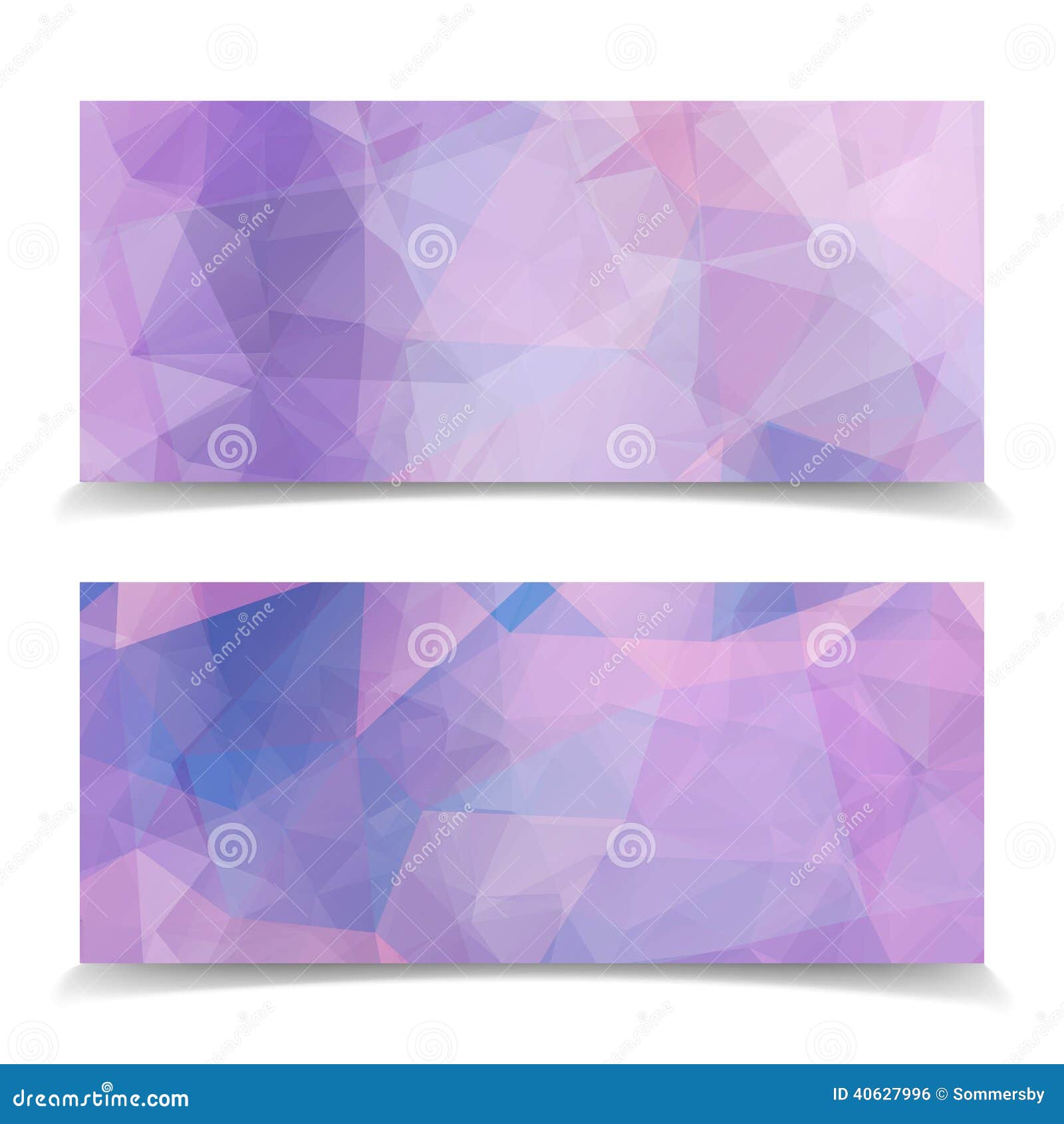 Set of Abstract Pink Triangular Headers Stock Vector - Illustration of ...