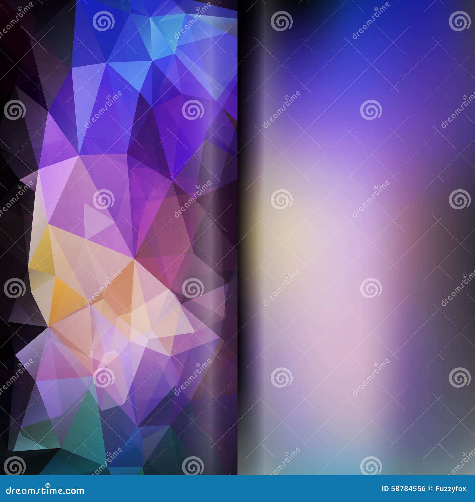Set of Abstract Polygon Triangles and Blurred Smooth Backgrounds Stock ...