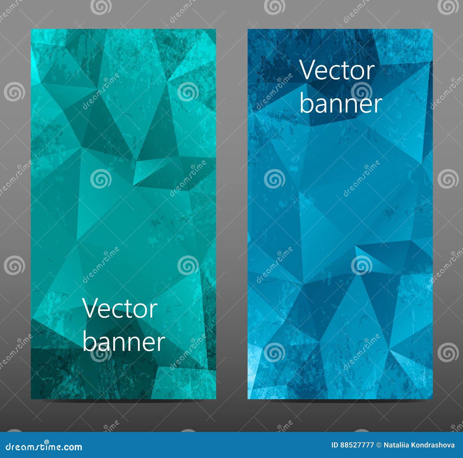 Set Abstract Polygonal Banner Stock Vector - Illustration of colorful ...