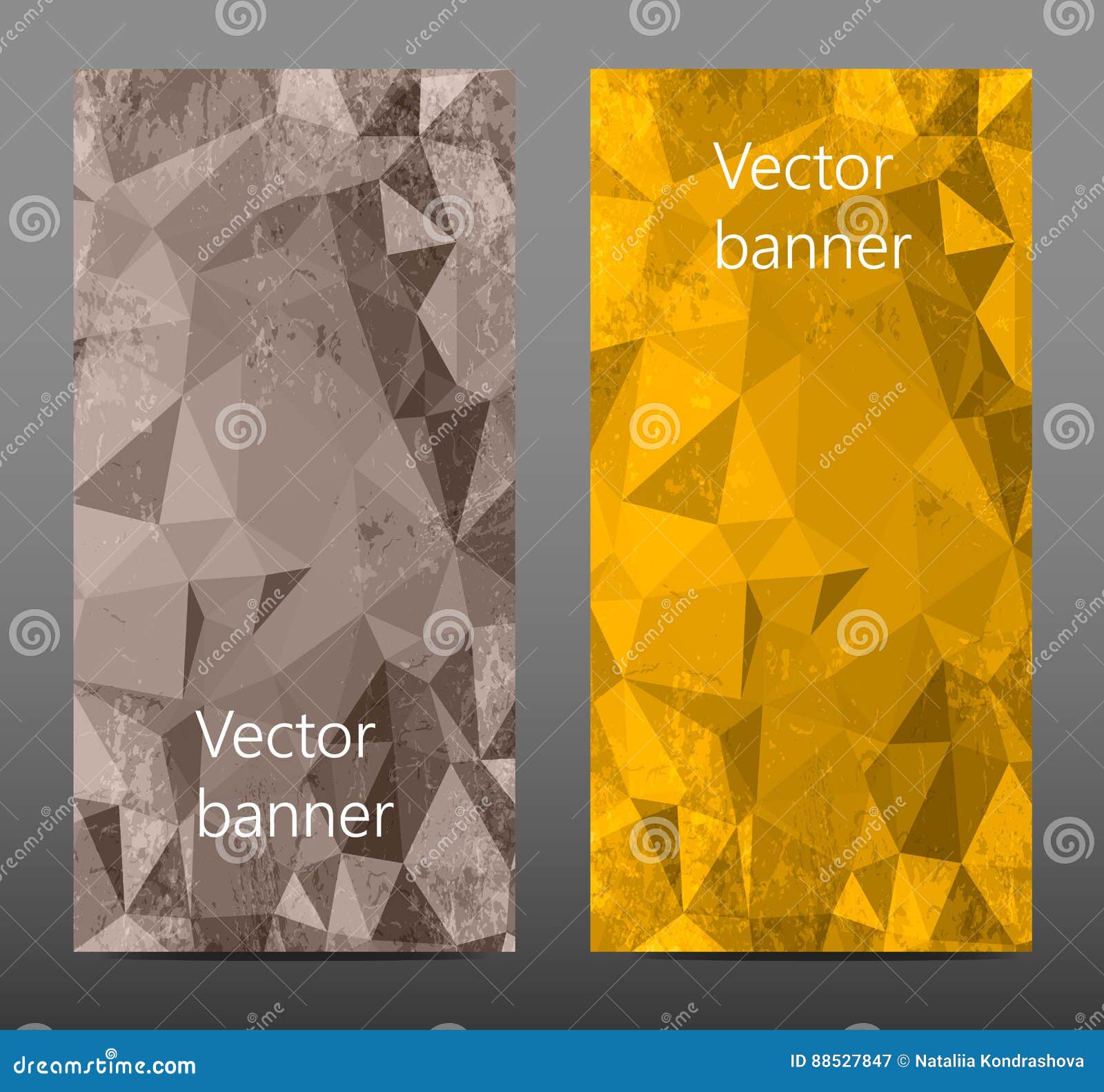 Set Abstract Polygonal Banner Stock Vector - Illustration of card ...
