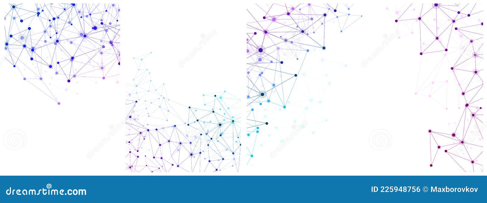 Set of Abstract Polygonal Triangle Mesh Stock Vector - Illustration of ...