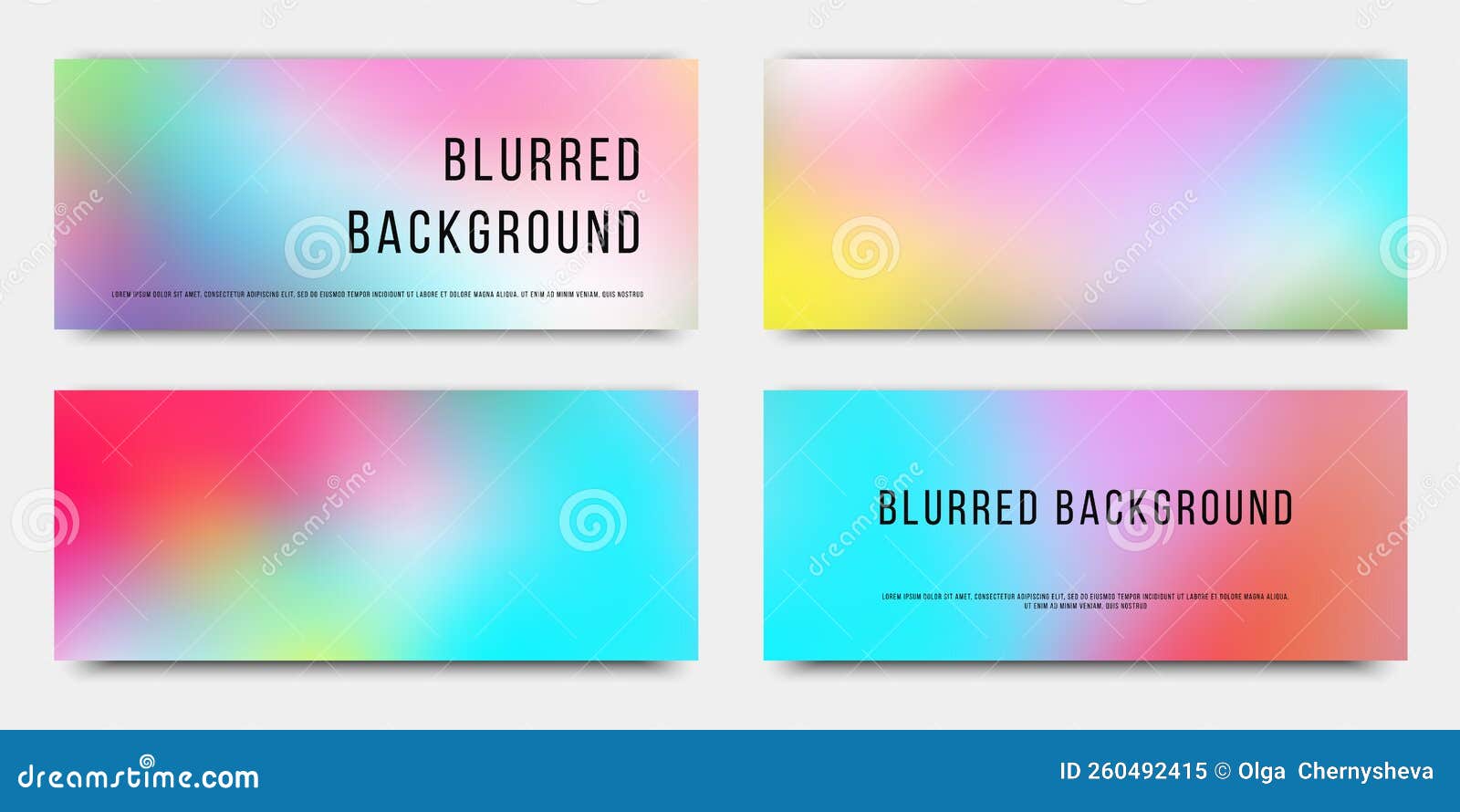 Set of Abstract Rectangular Horizontal Backgrounds for Banners Stock ...