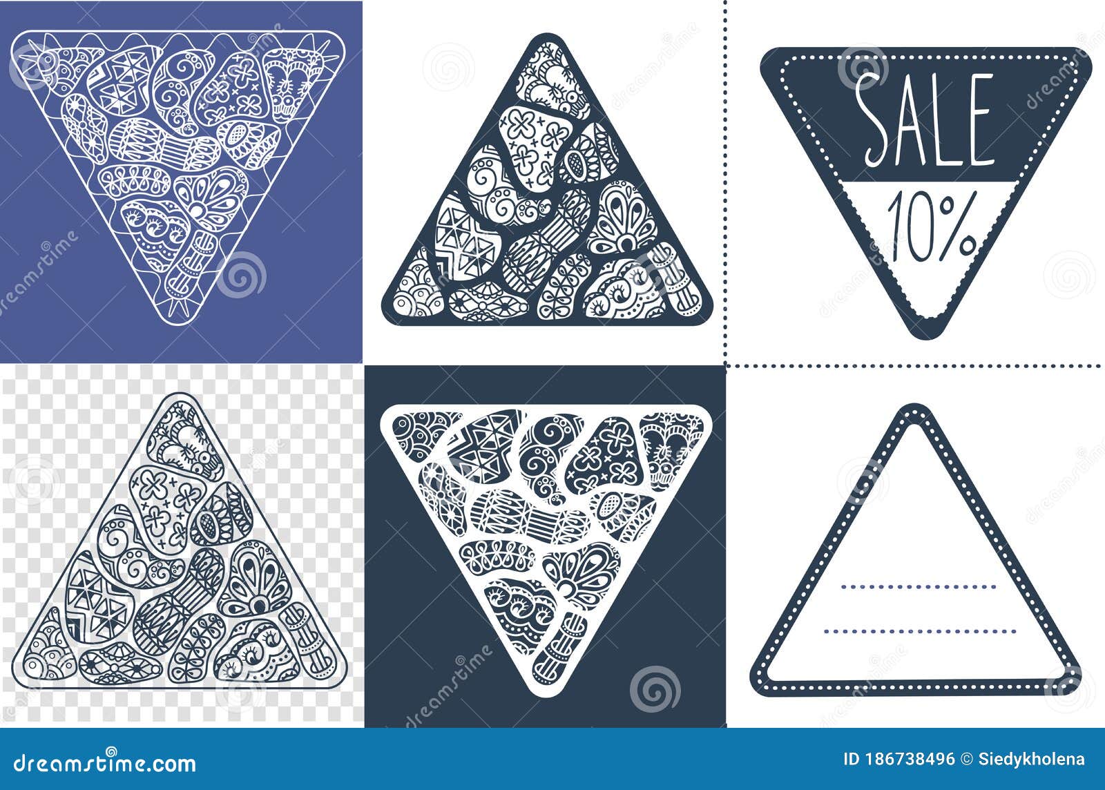 Set Of Abstract Sales Triangle Royalty-Free Stock Image | CartoonDealer ...