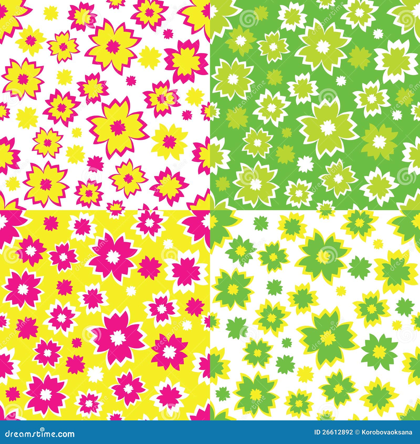 Set of Abstract Seamless Background Stock Vector - Illustration of ...