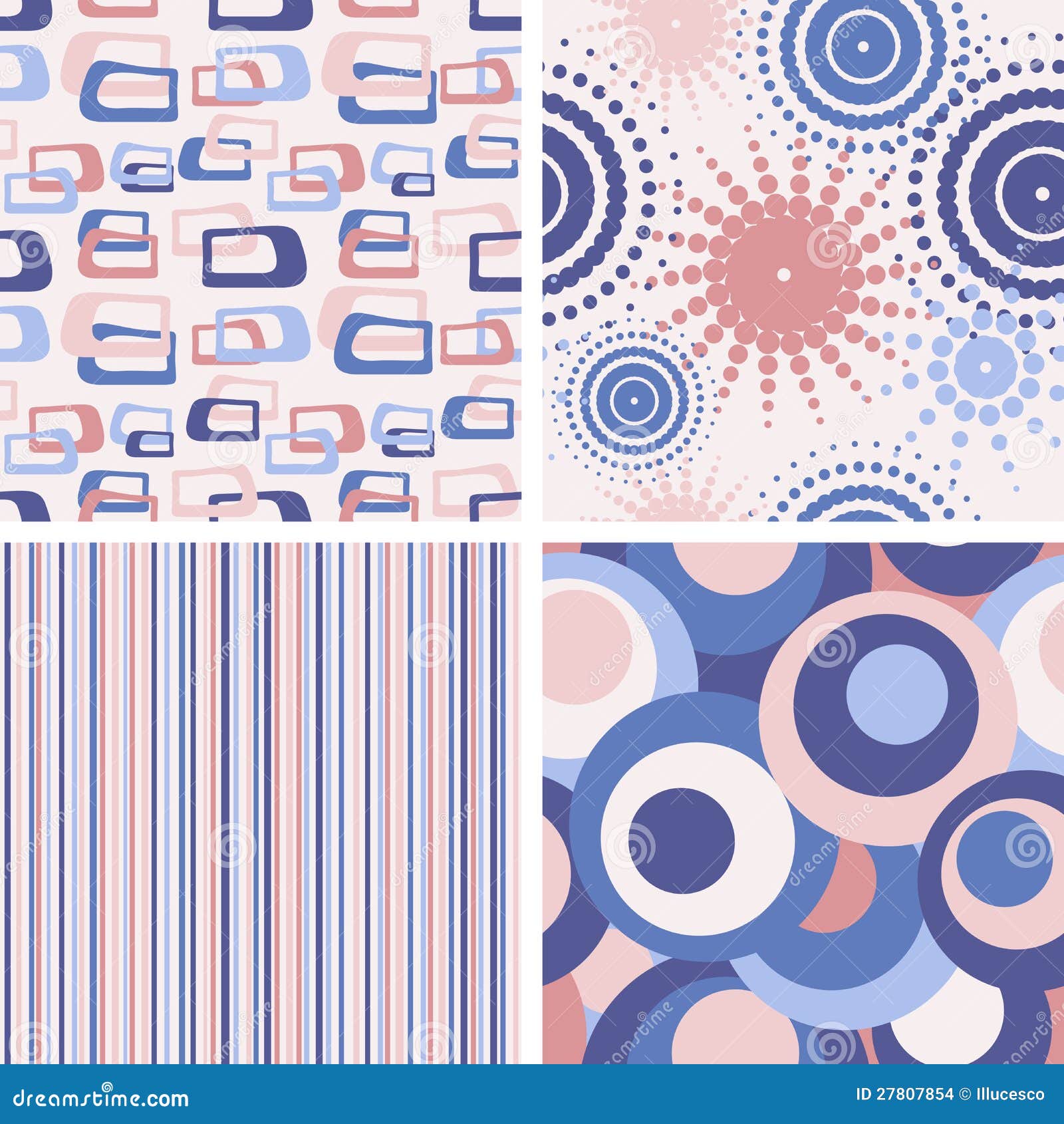 Set of Abstract Seamless Lilac Patterns Stock Vector - Illustration of ...