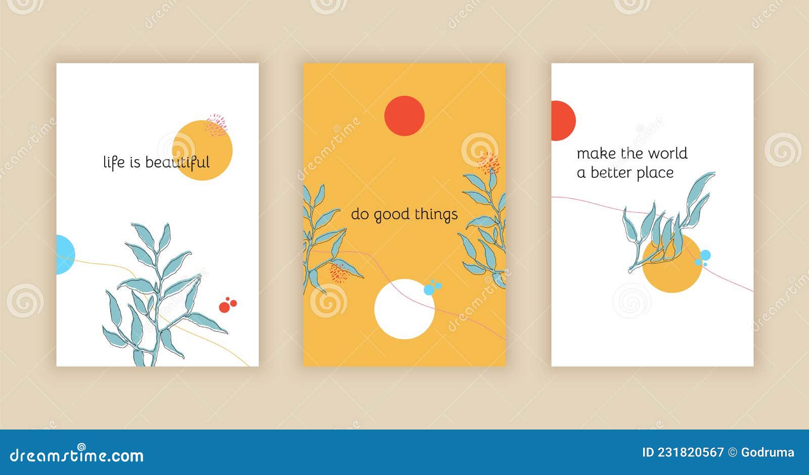 Set of Abstract Shape Backgrounds or Patterns. Creative Modern Graphic ...