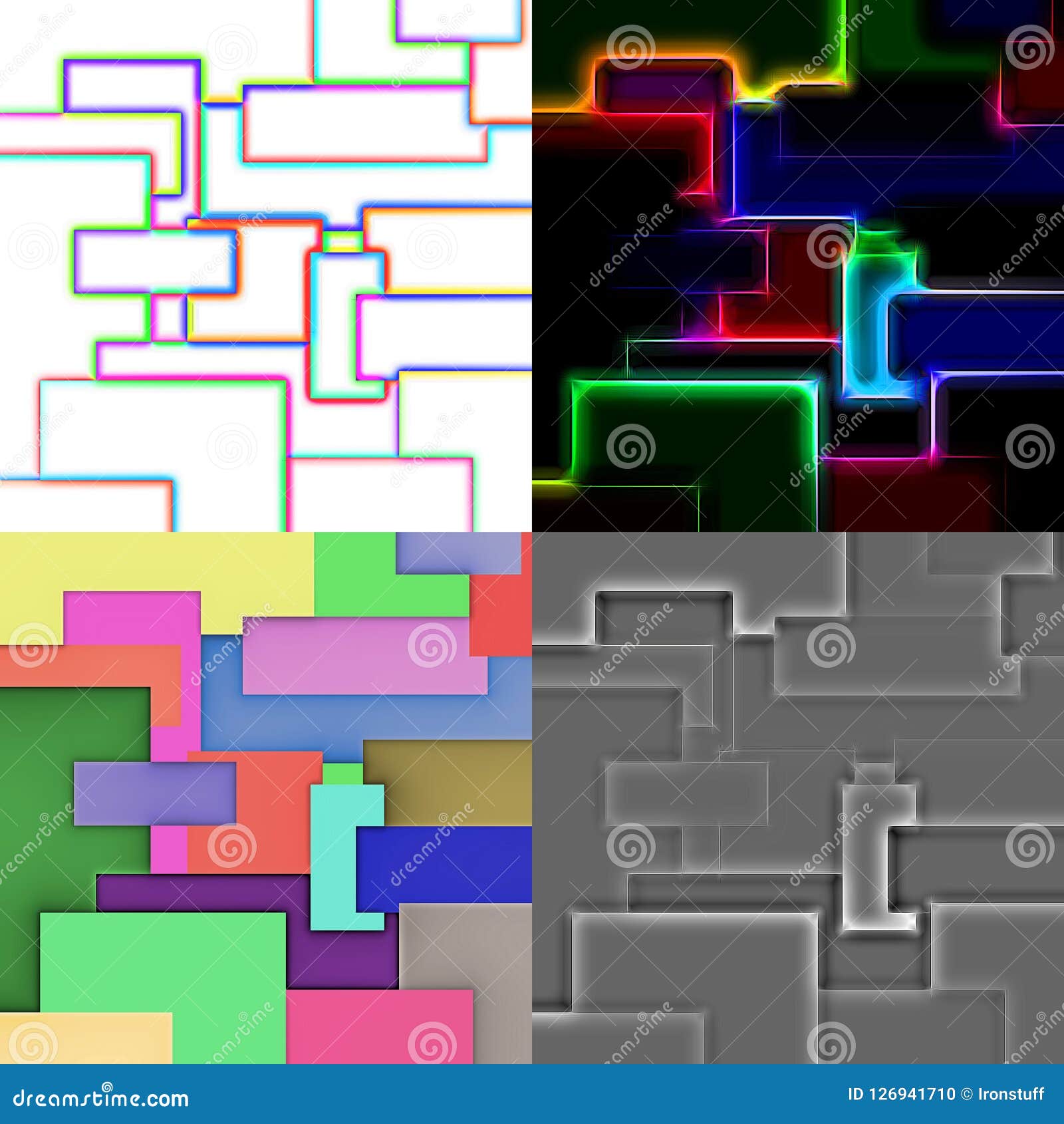 Set of Abstract Square Panels Stock Illustration - Illustration of ...