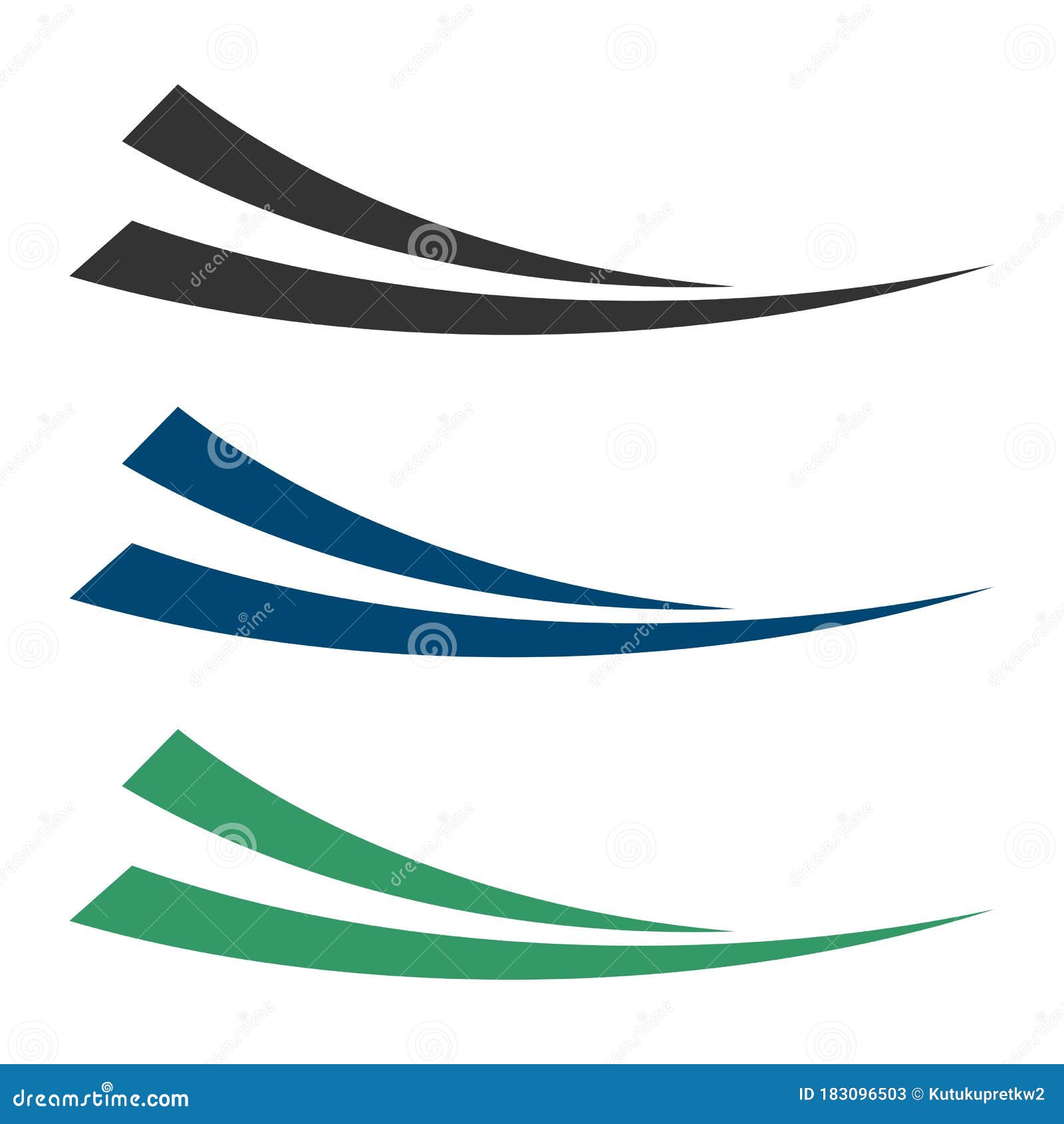Set Abstract Swoosh Vector Logo Template Illustration Design. Vector ...