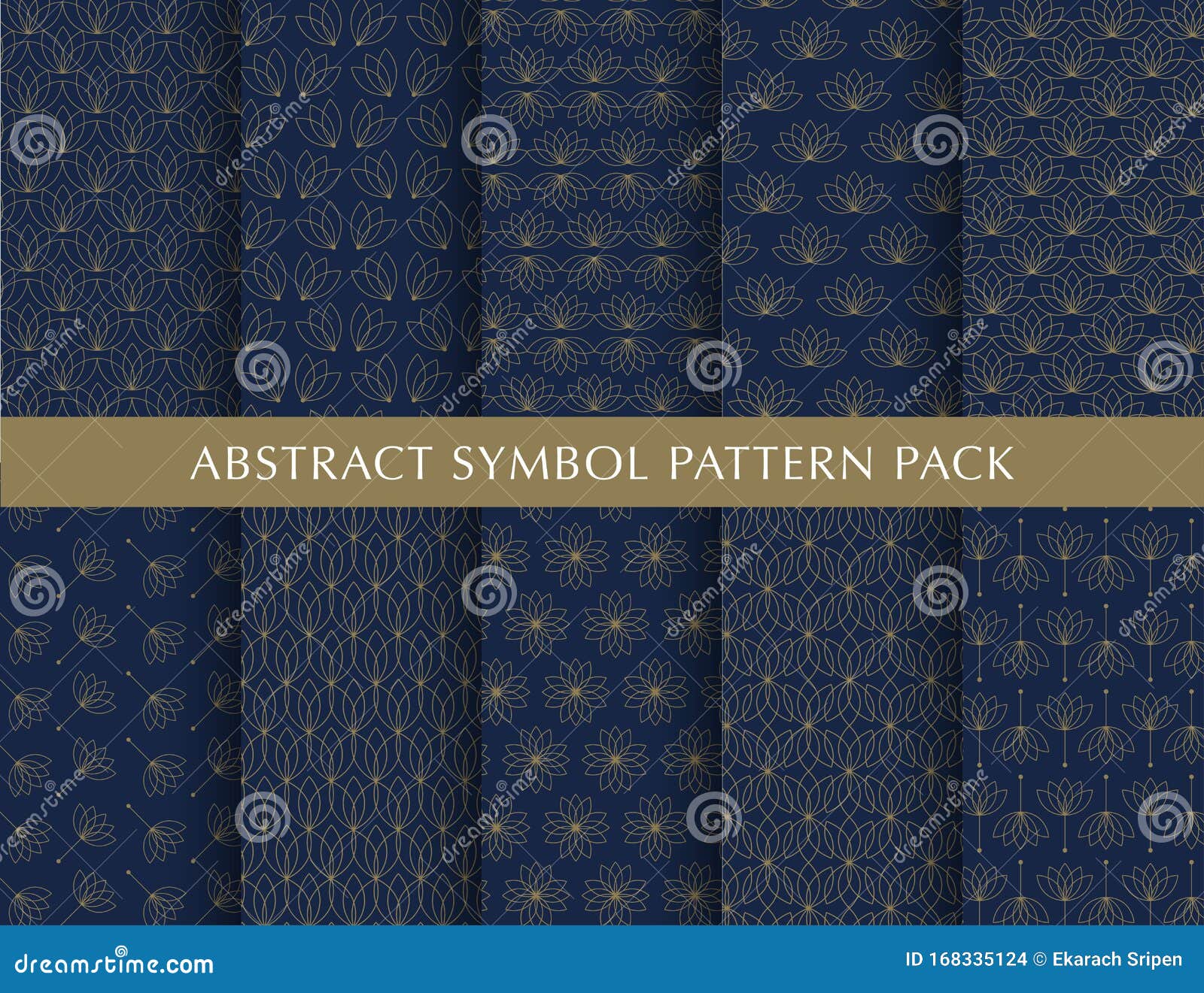Set of Abstract Symbol Vector Patterns Stock Vector - Illustration of ...