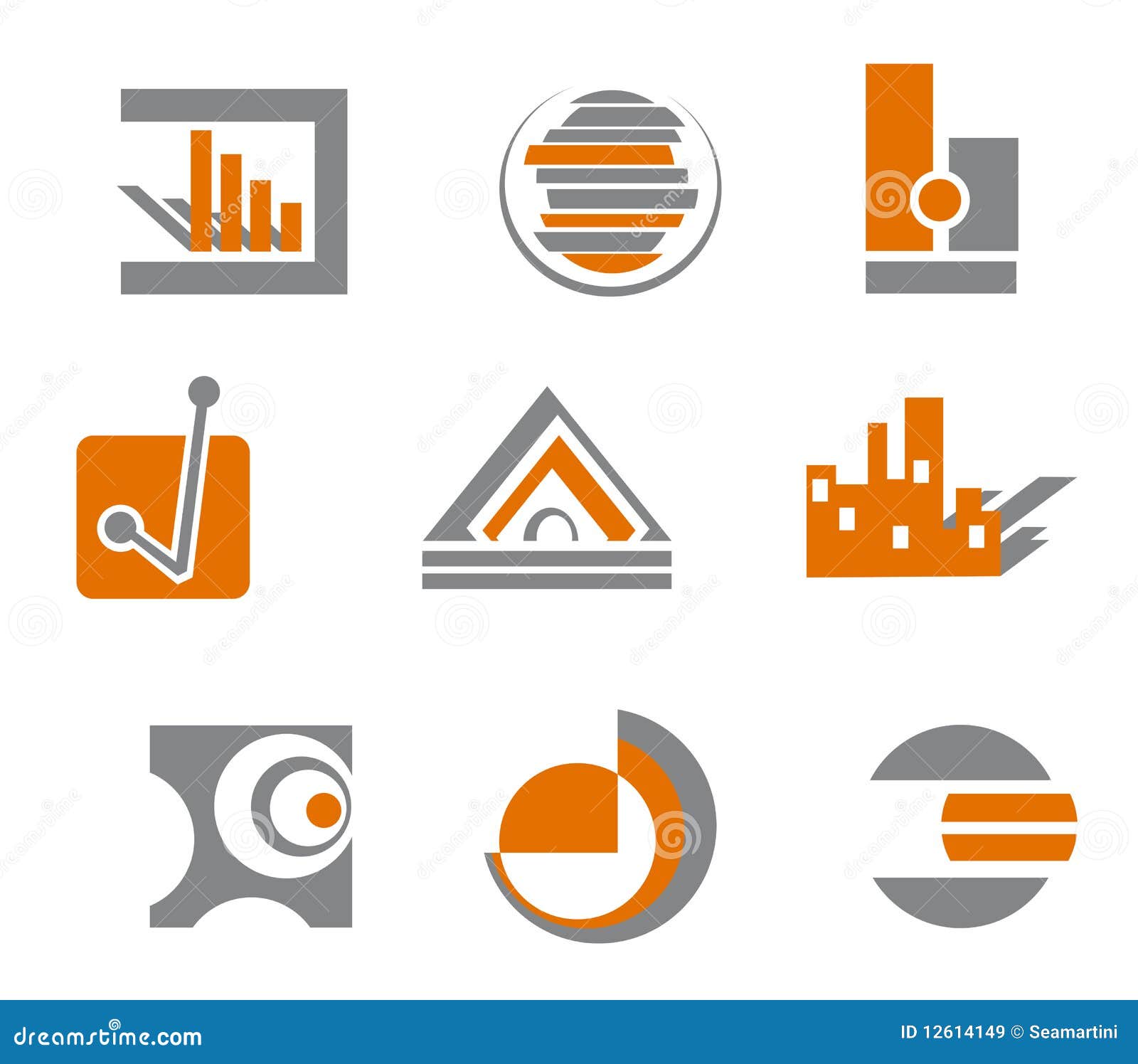 Set of abstract symbols stock vector. Illustration of dimensional ...