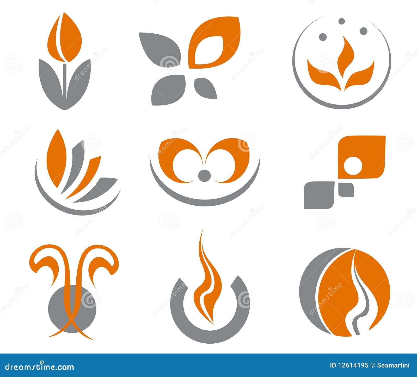 Set of abstract symbols stock vector. Illustration of arrow - 12614195