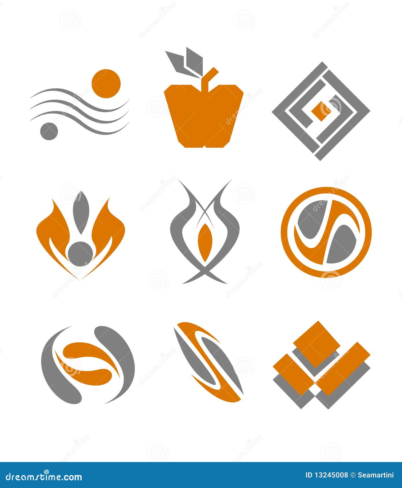 Set of abstract symbols stock vector. Illustration of pattern - 13245008