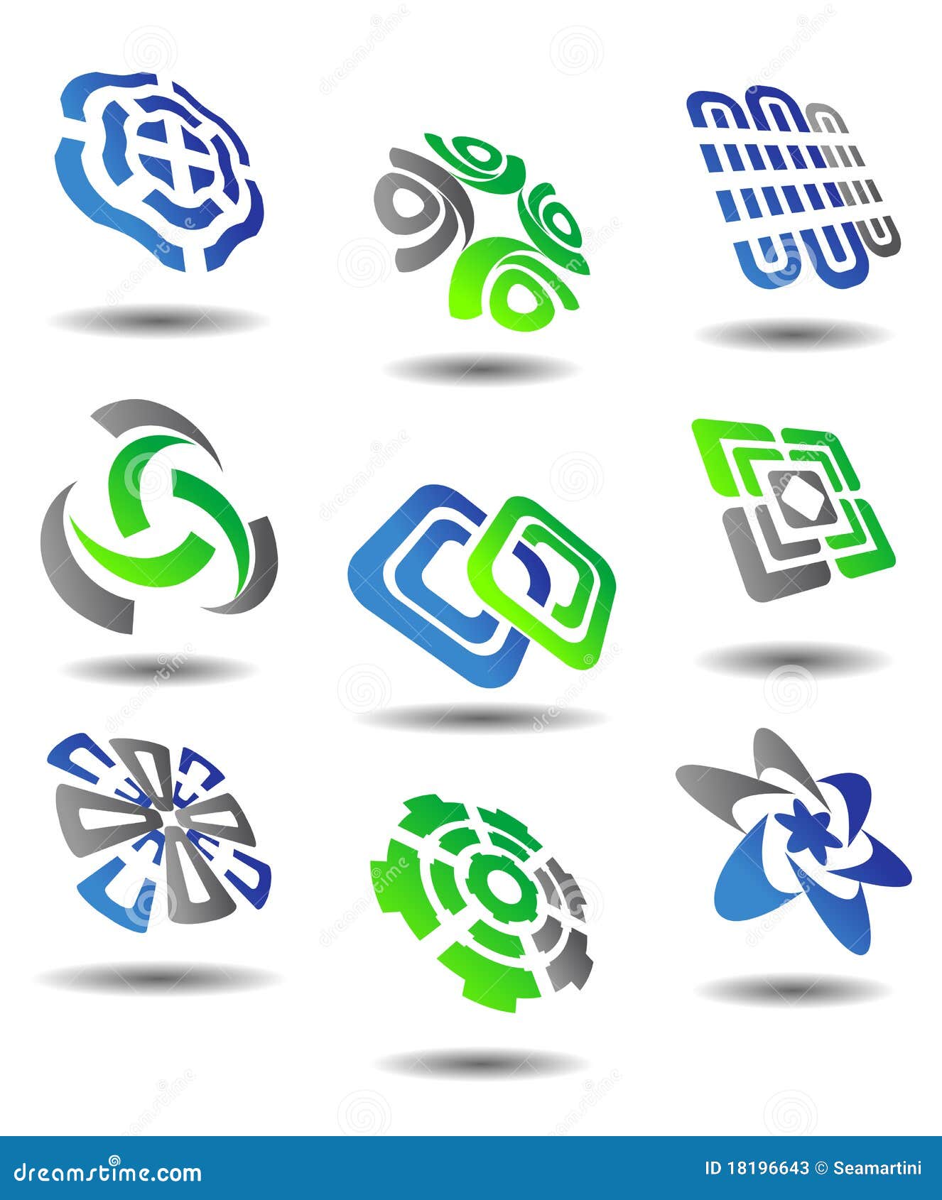 Set of abstract symbols stock vector. Illustration of arrow - 18196643