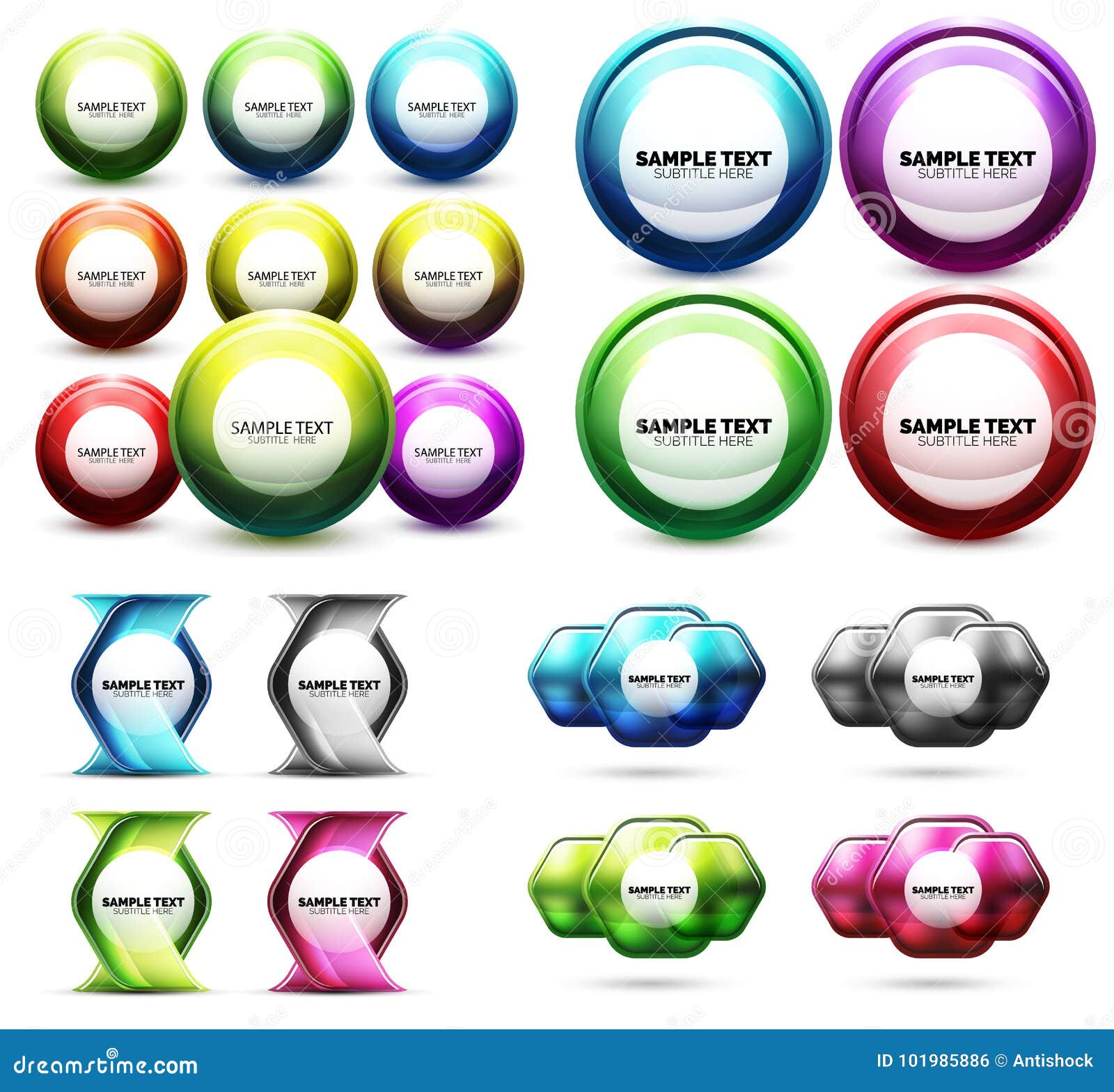 Set of Abstract Techno Minimal Icons Stock Vector - Illustration of ...