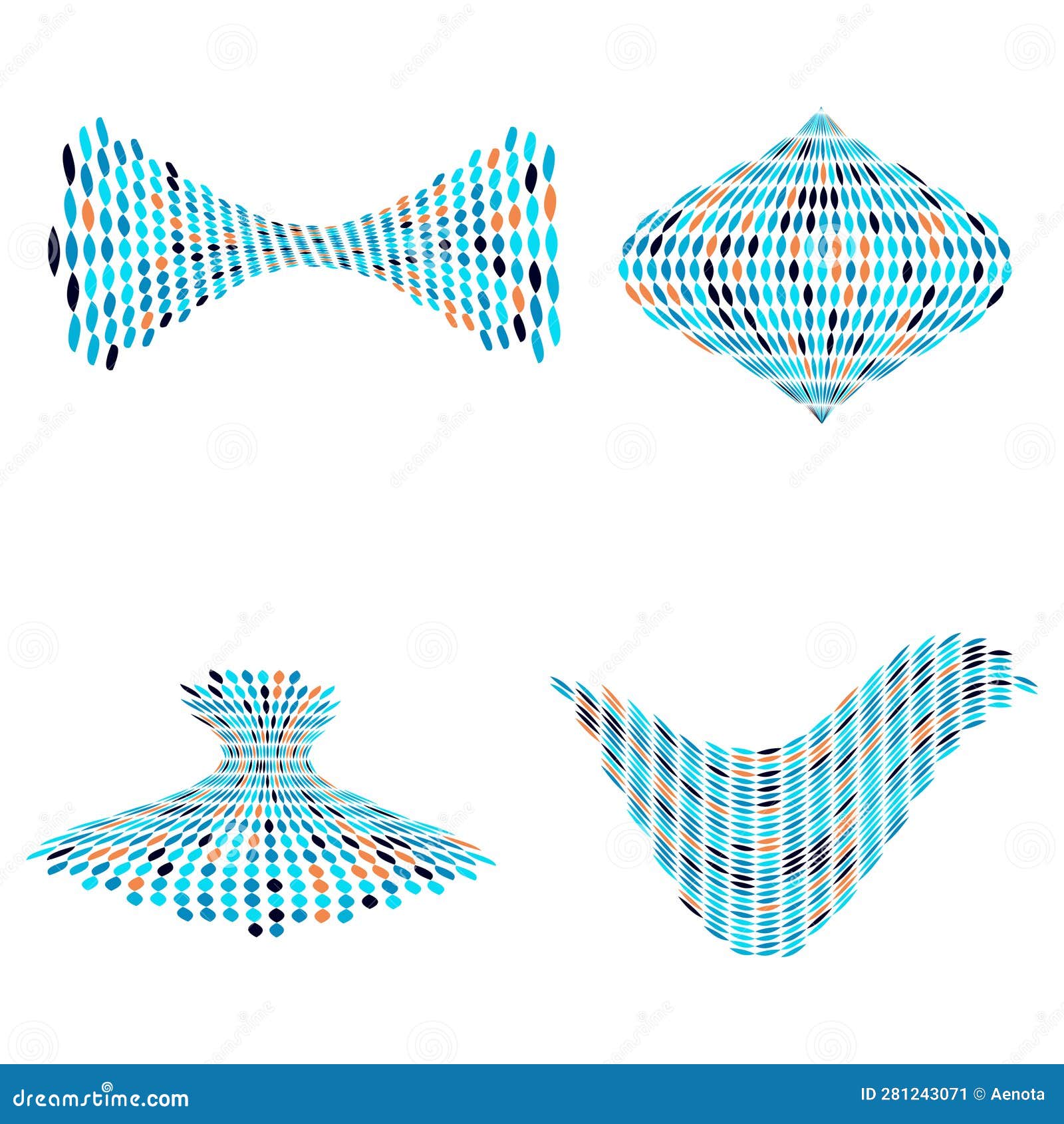 Set of Abstract Templates for Design Project - Vector Illustration ...