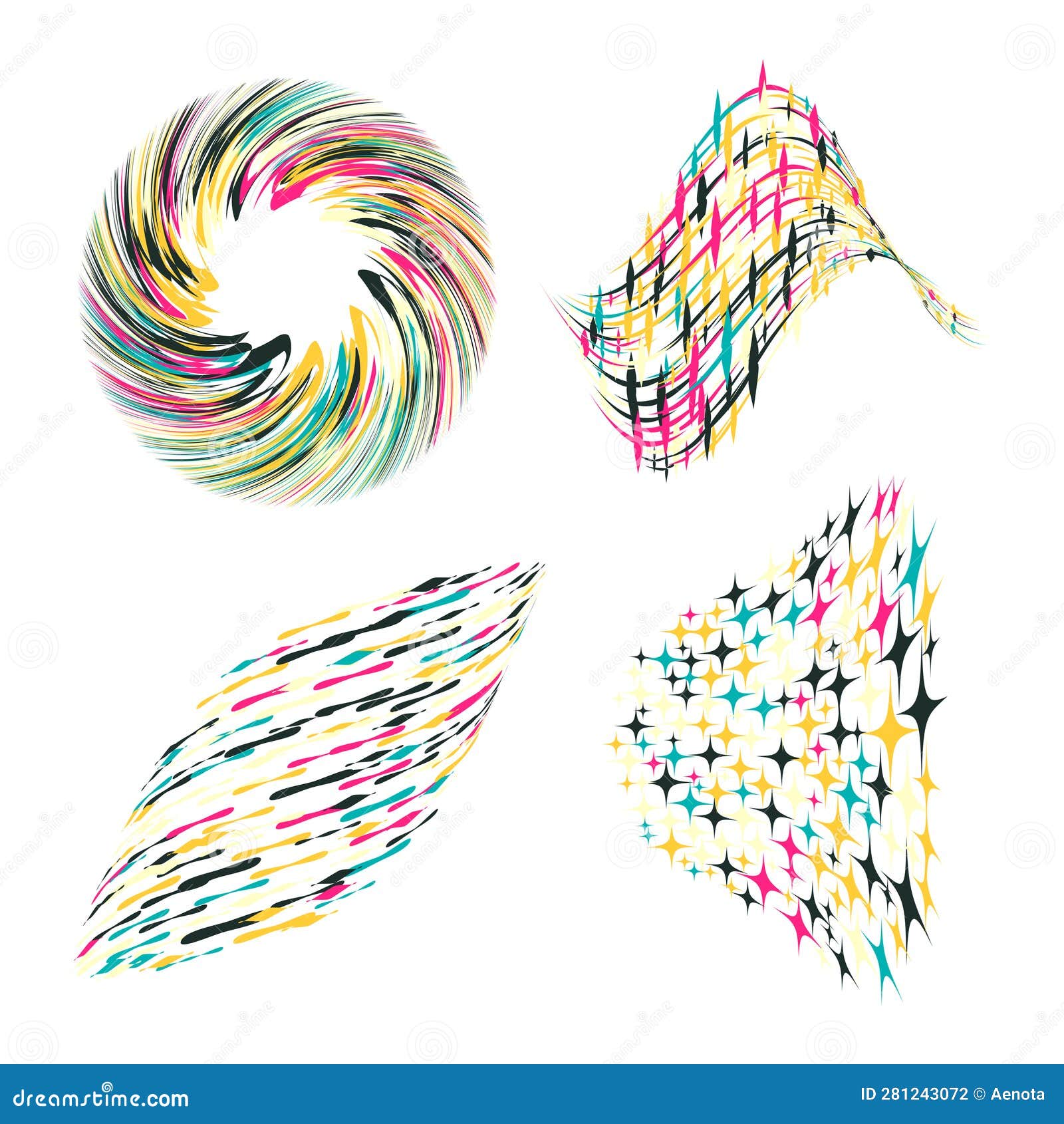 Set of Abstract Templates for Design Project - Vector Illustration ...
