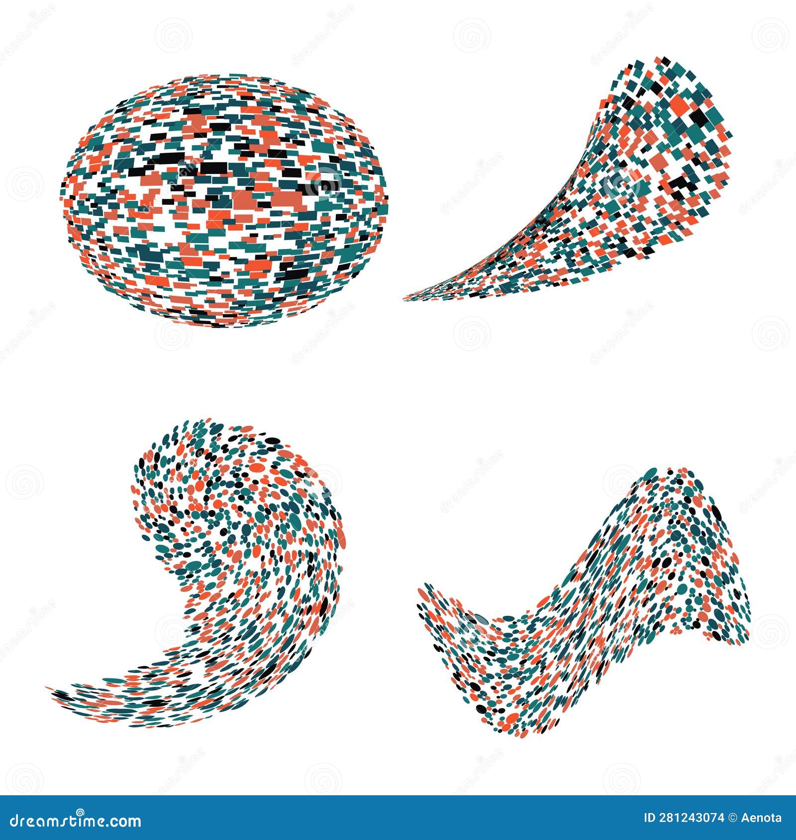 Set of Abstract Templates for Design Project - Vector Illustration ...