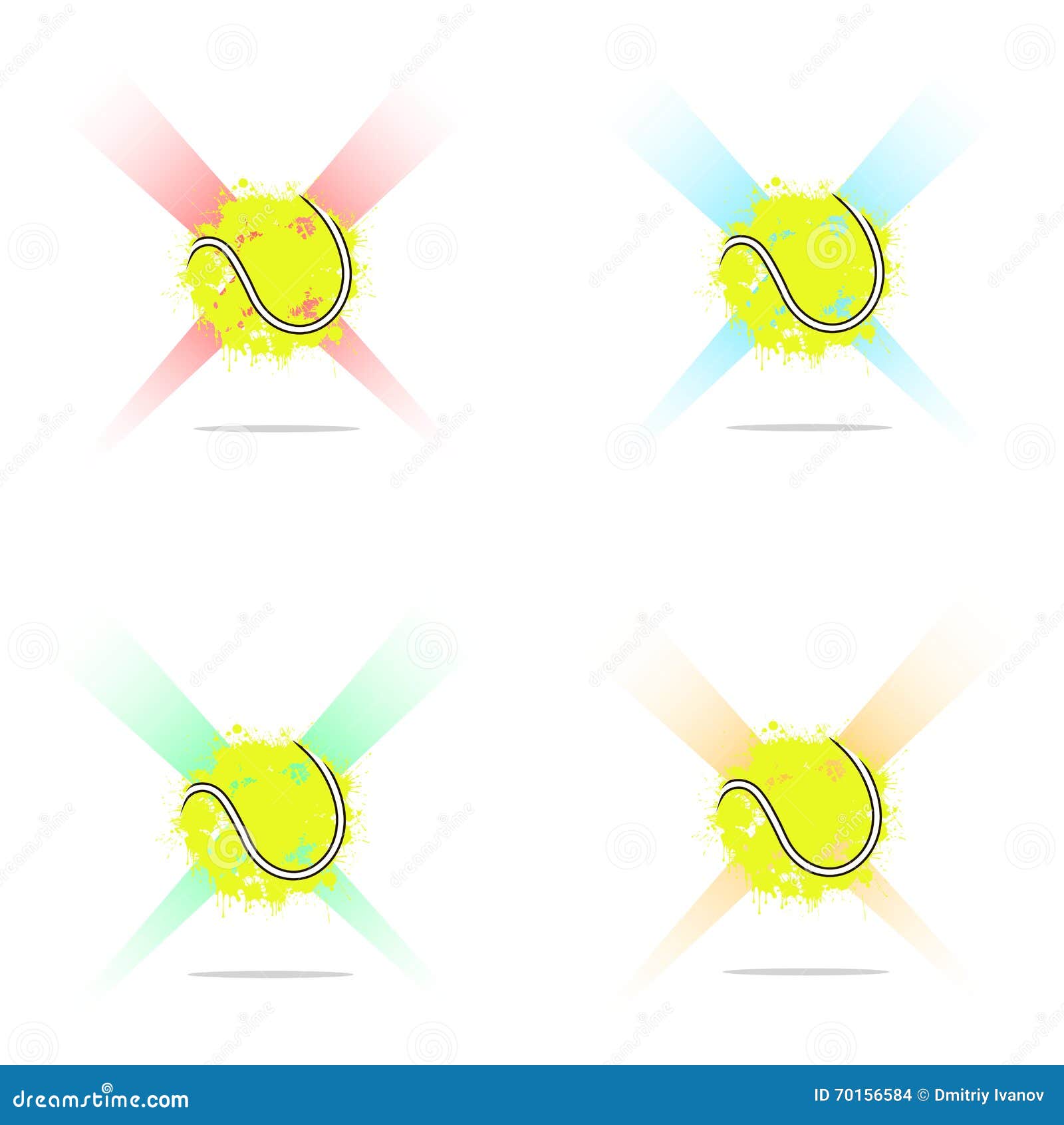 Set abstract tennis stock vector. Illustration of professional - 70156584
