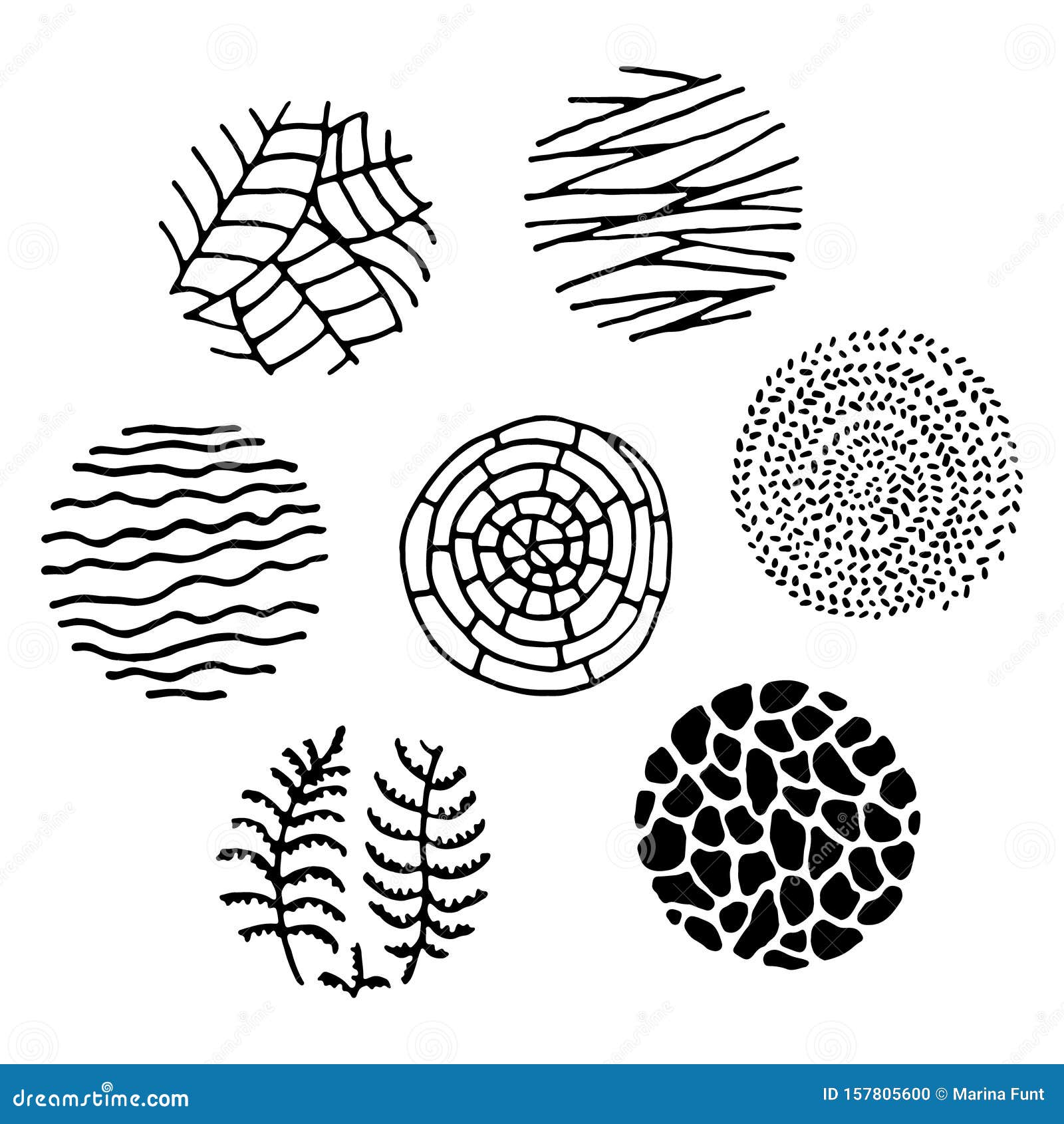 Set of Abstract Textures. Hand-drawn Texture Stock Vector ...