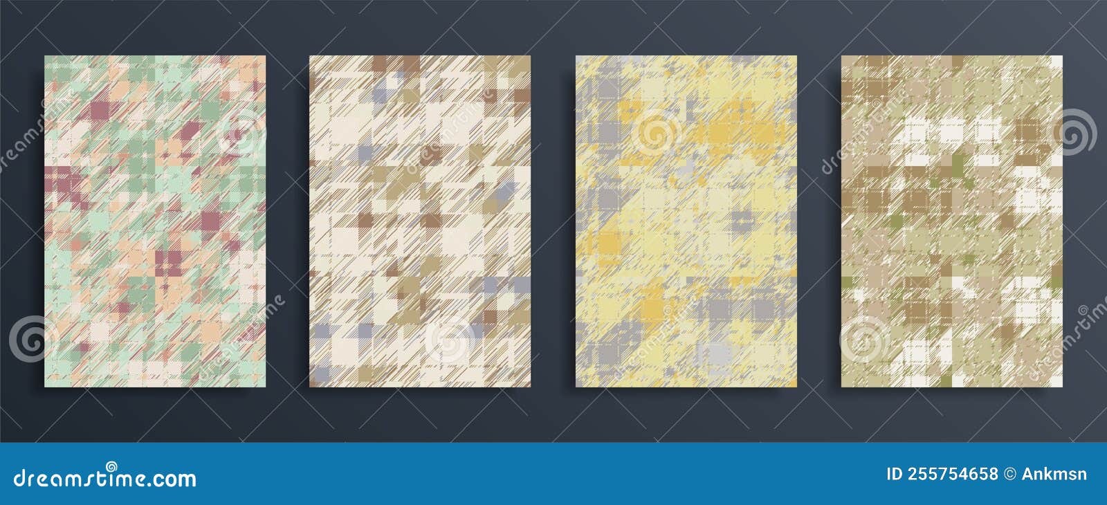 Set Abstract Vector Backgrounds. Grunge Texture Seamless Patterns Stock ...