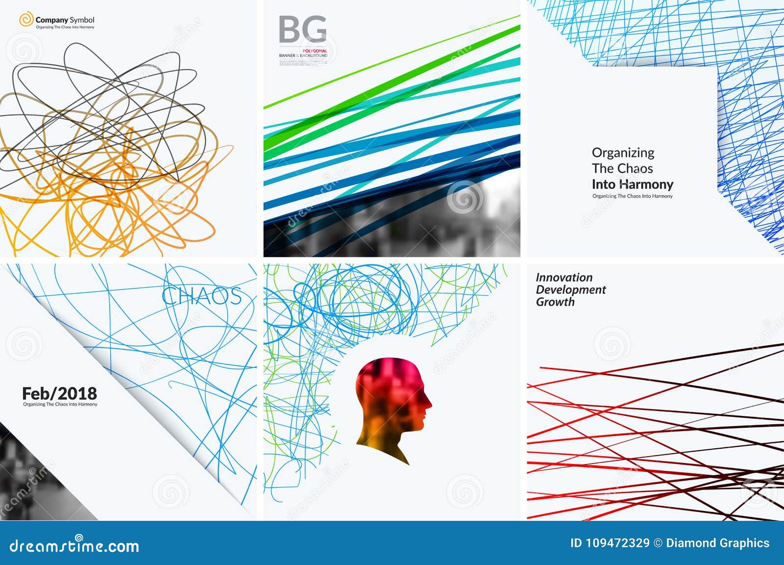 Set of Abstract Vector Design Elements for Graphic Template Stock ...