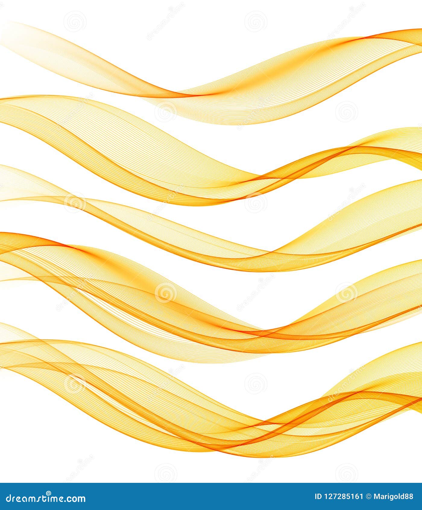 Set of Abstract Vector Flow Transparent Color Wave. Stock Vector ...