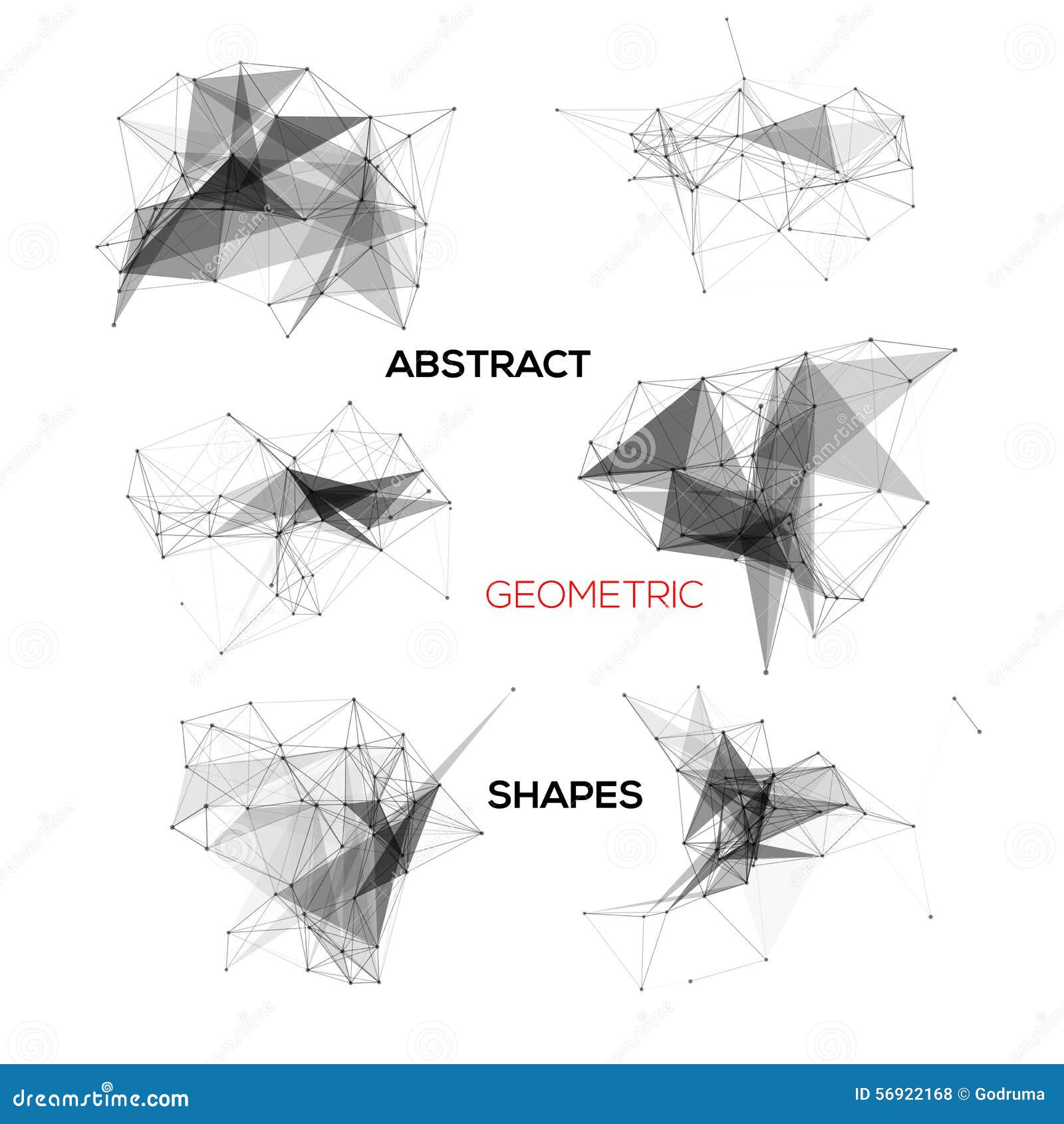 Set of Abstract Vector Geometric Shapes Stock Vector - Illustration of ...