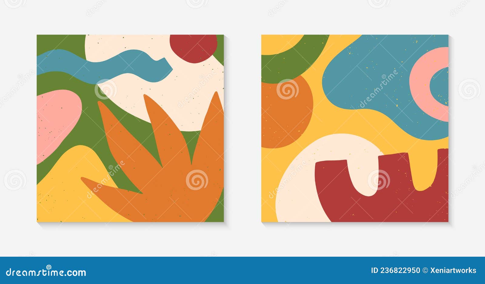 Set of Abstract Vector Illustrations Stock Vector - Illustration of ...