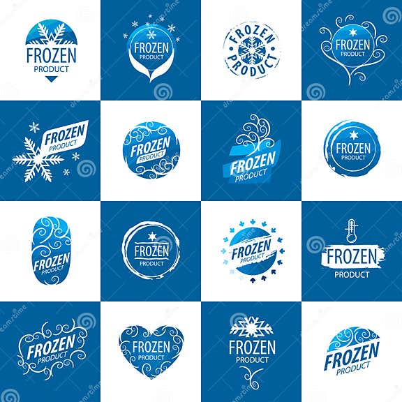 Set of Abstract Vector Logos Stock Vector - Illustration of frozen ...