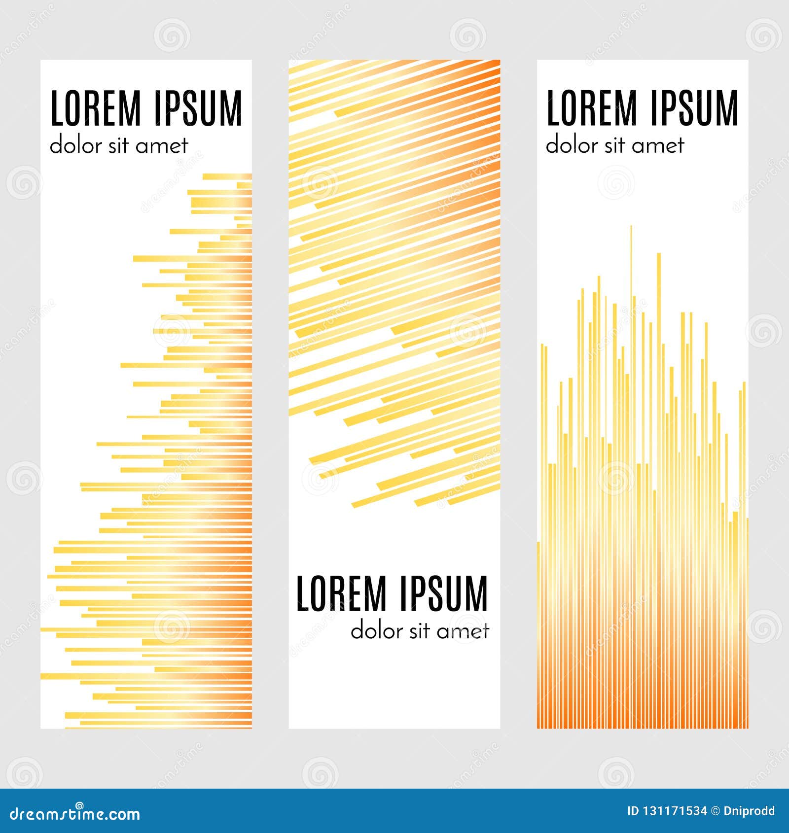 Set of Abstract Vertical Header Banners with Curved Lines Stock Vector ...