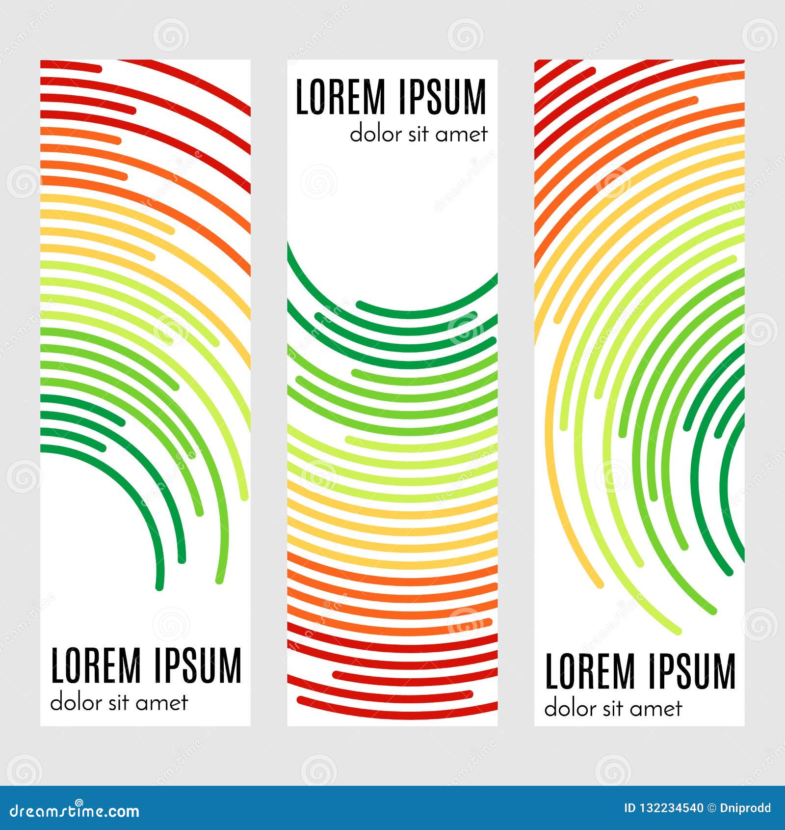 Set of Abstract Vertical Header Banners Stock Vector - Illustration of ...