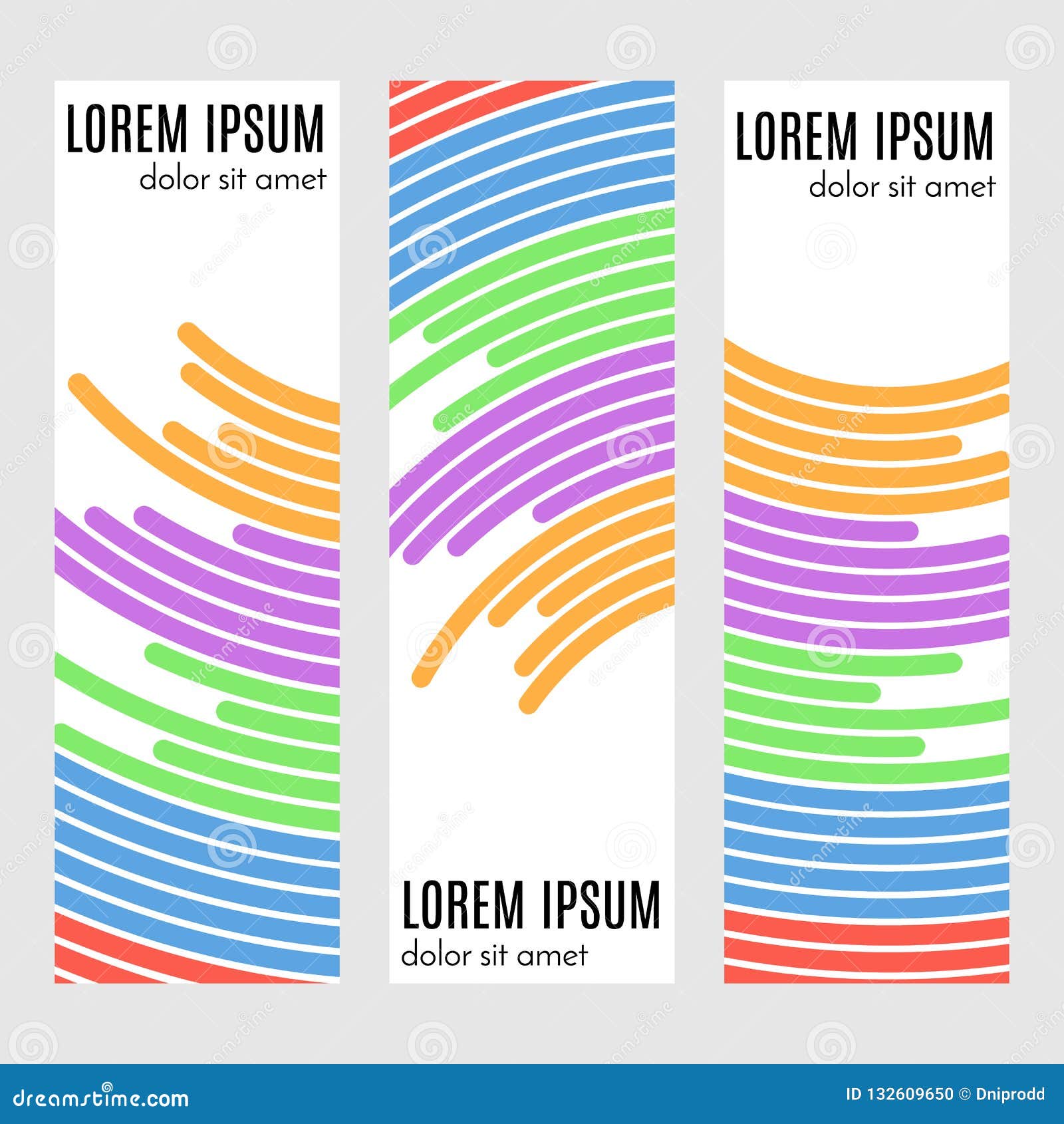 Set of Abstract Vertical Header Banners Stock Vector - Illustration of ...