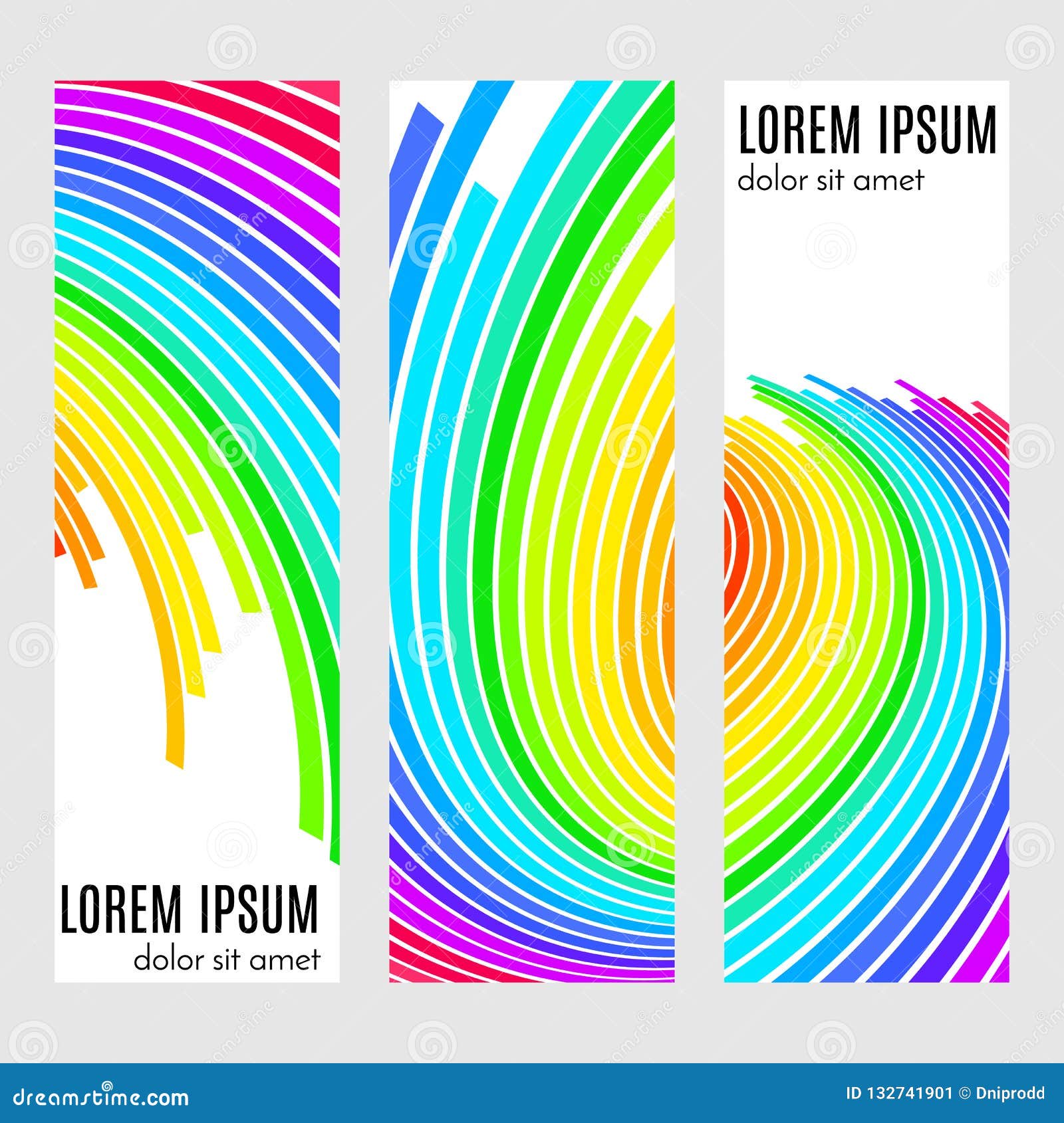 Set of Abstract Vertical Header Banners Stock Vector - Illustration of ...