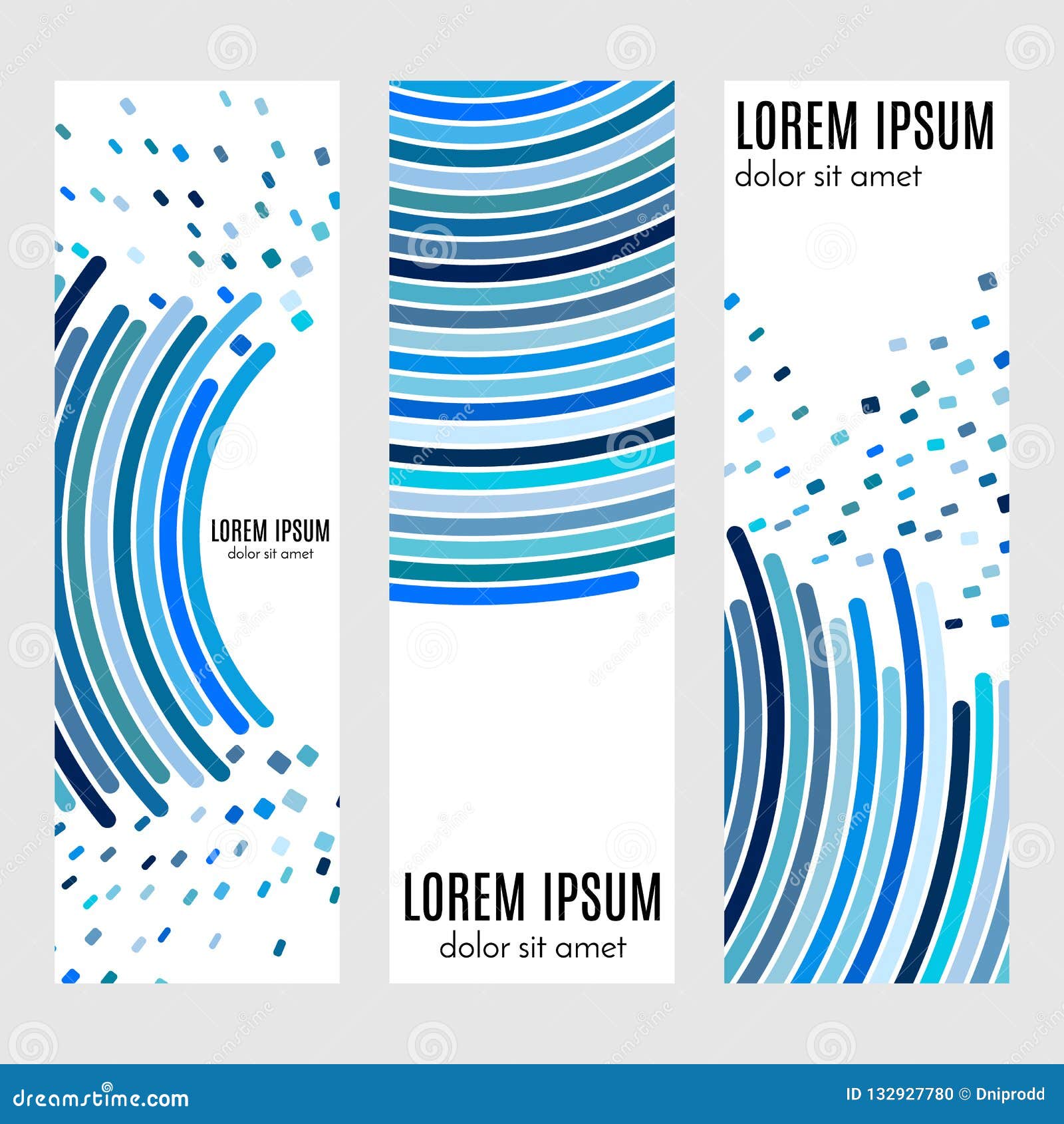 Set of Abstract Vertical Header Banners Stock Vector - Illustration of ...