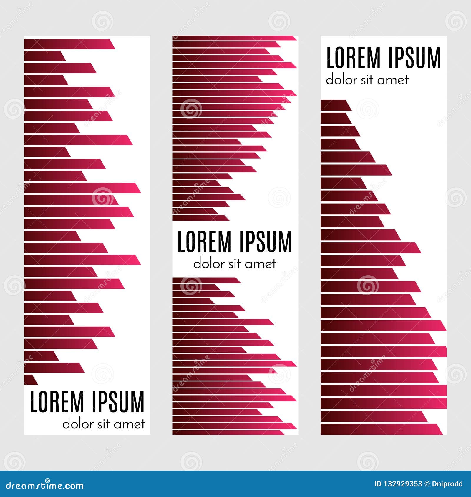 Set of Abstract Vertical Header Banners Stock Vector - Illustration of ...