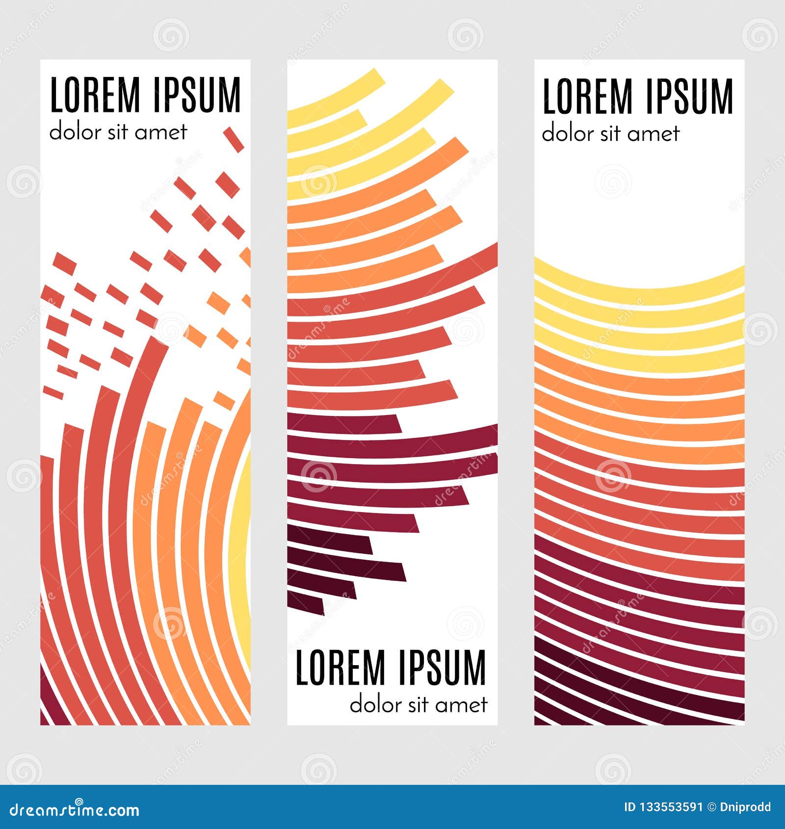 Set of Abstract Vertical Header Banners Stock Vector - Illustration of ...