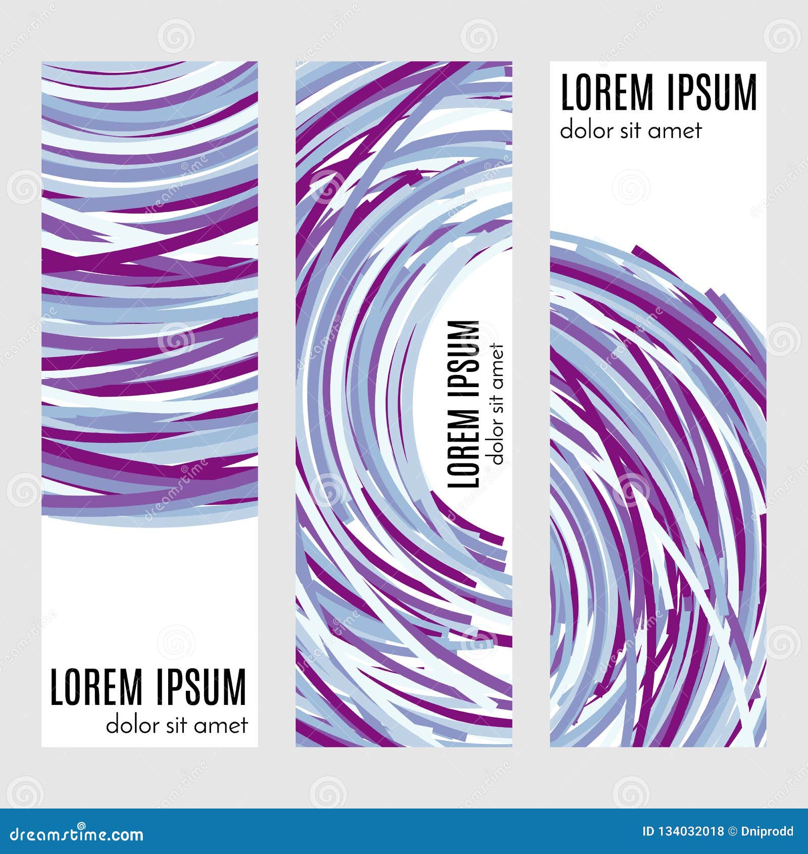 Set of Abstract Vertical Header Banners Stock Vector - Illustration of ...