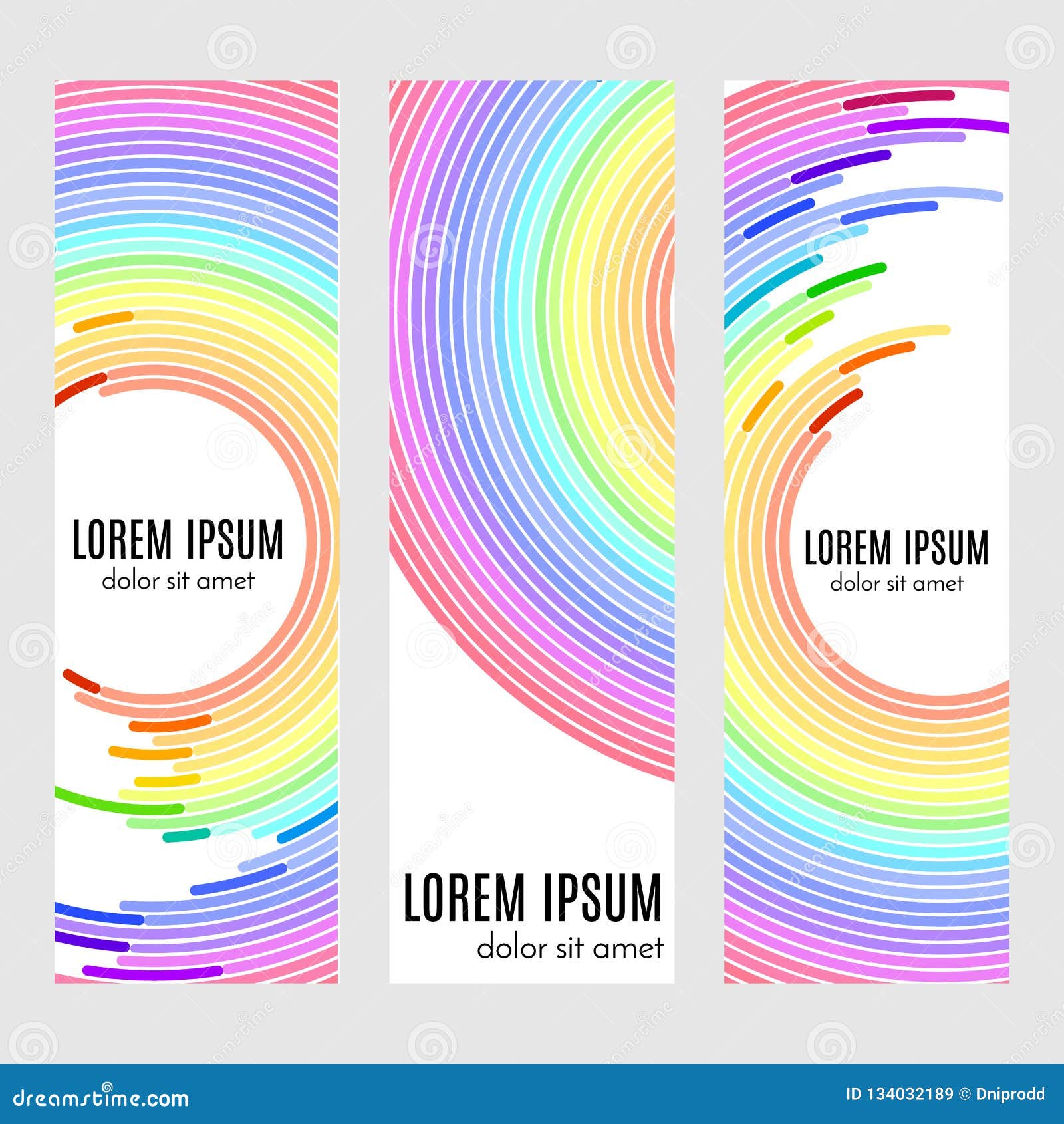 Set of Abstract Vertical Header Banners Stock Vector - Illustration of ...