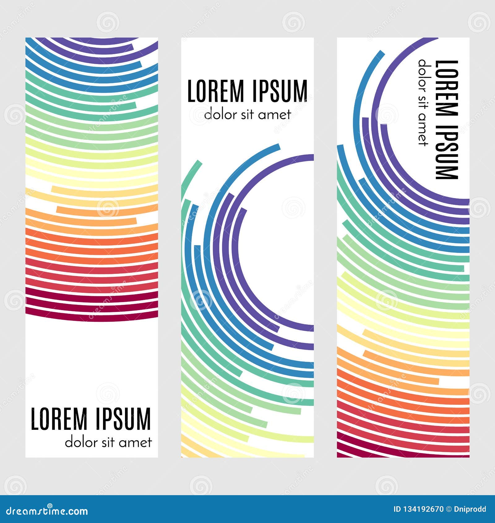 Set of Abstract Vertical Header Banners Stock Vector - Illustration of ...