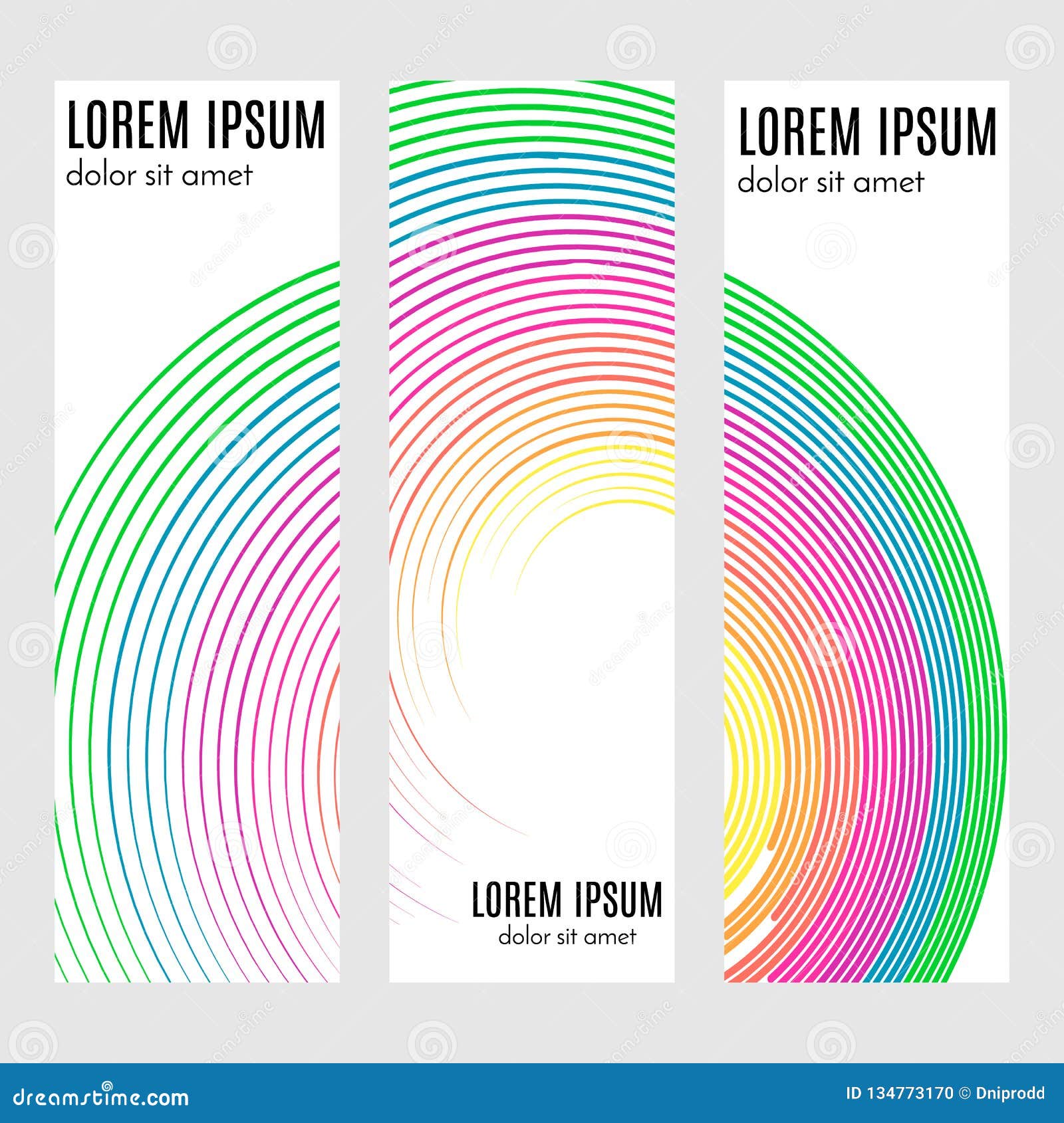 Set of Abstract Vertical Header Banners Stock Vector - Illustration of ...