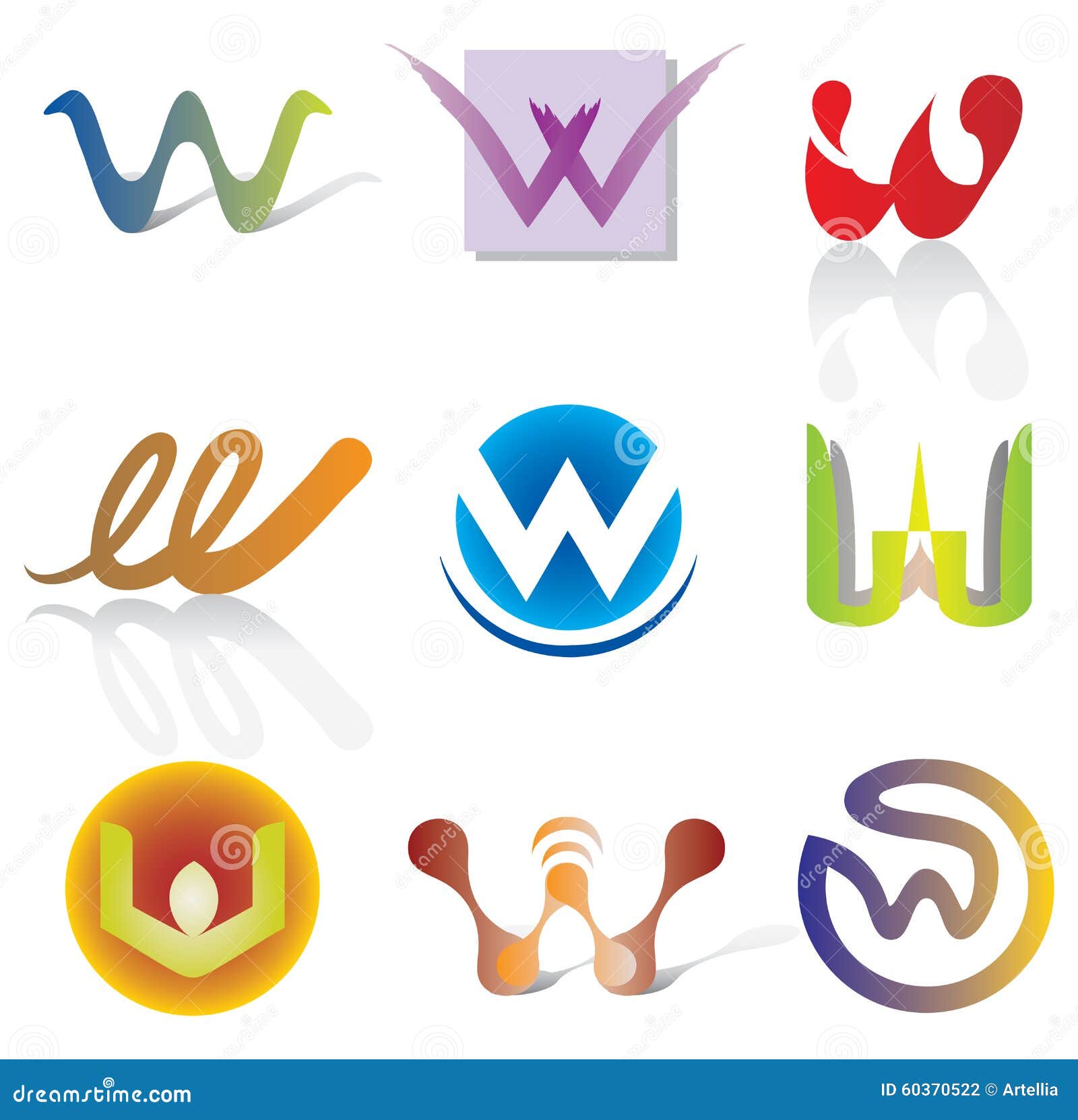 Letter Icons Set, Simple Style Cartoon Vector | CartoonDealer.com #85896165