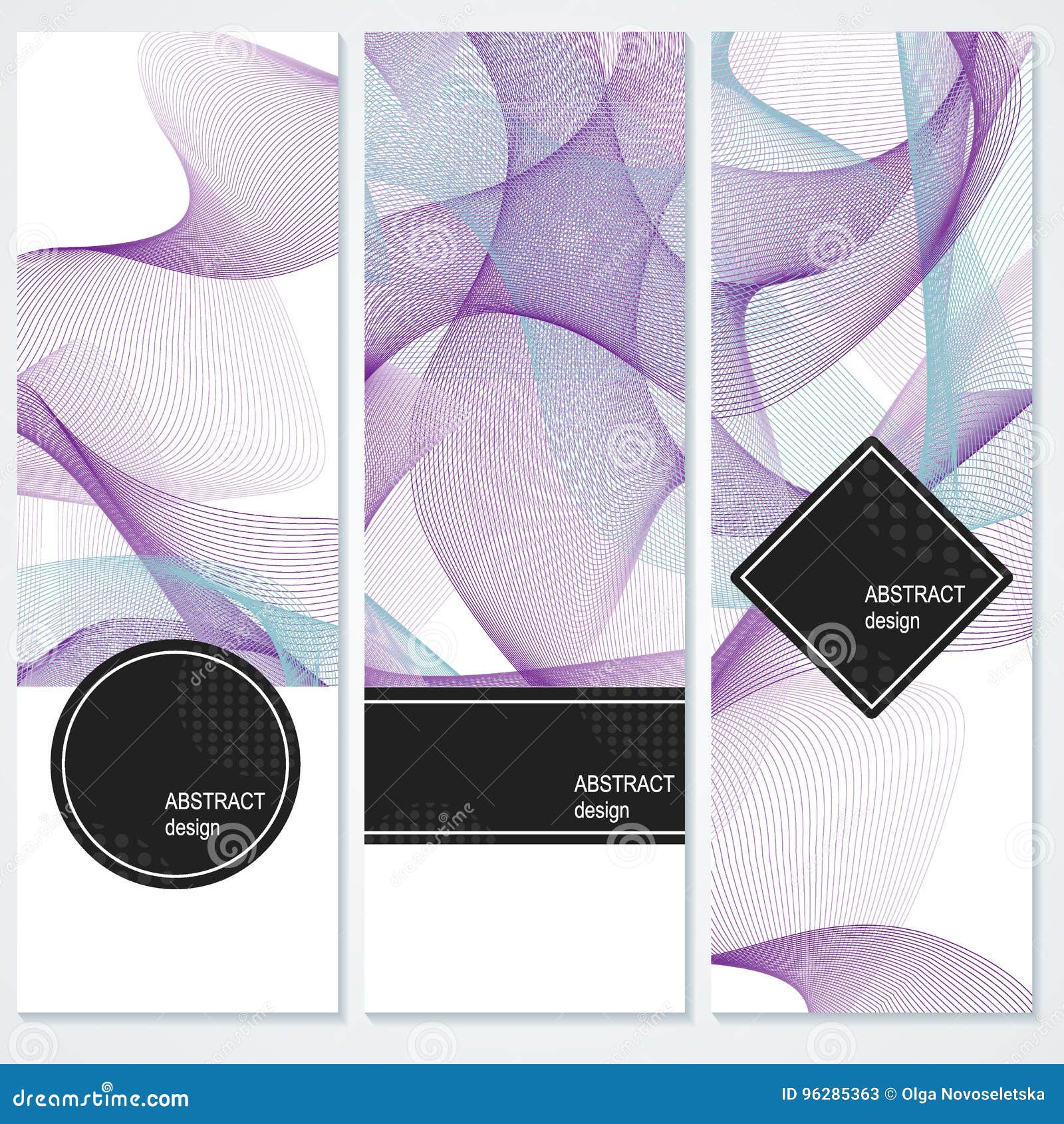 Set of Abstract Wave Banners Stock Vector - Illustration of brochure ...