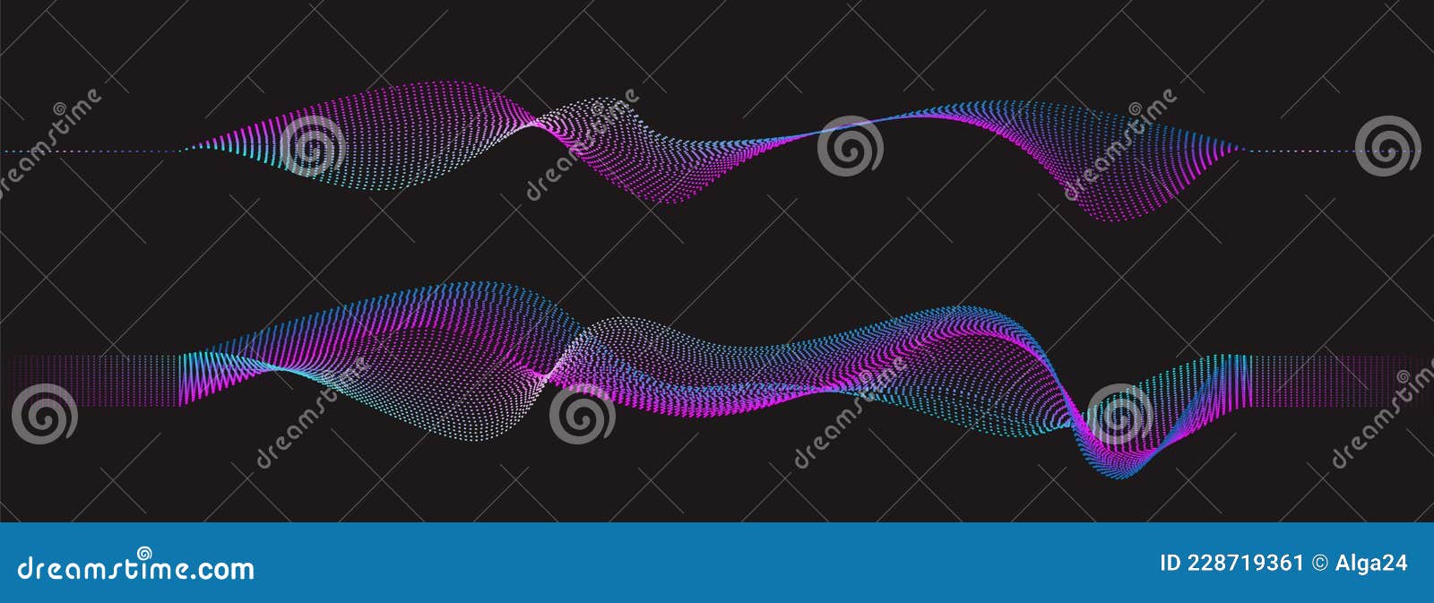 Set of Abstract Wave Grid Shapes Background Stock Vector - Illustration ...