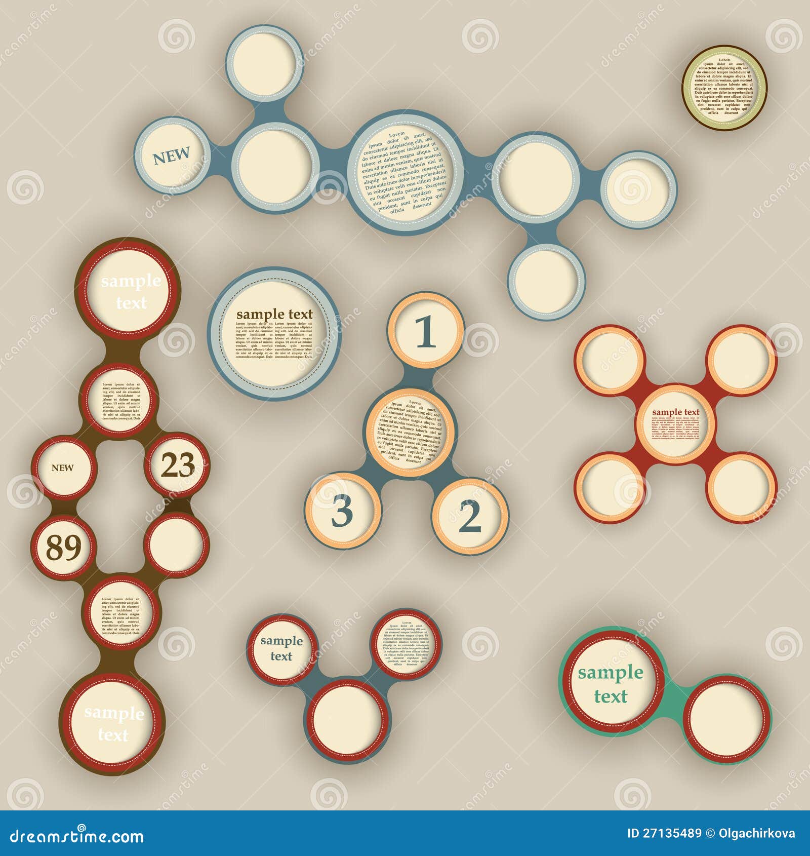 Set Abstract Web Design Bubble. Stock Vector - Illustration of layout ...