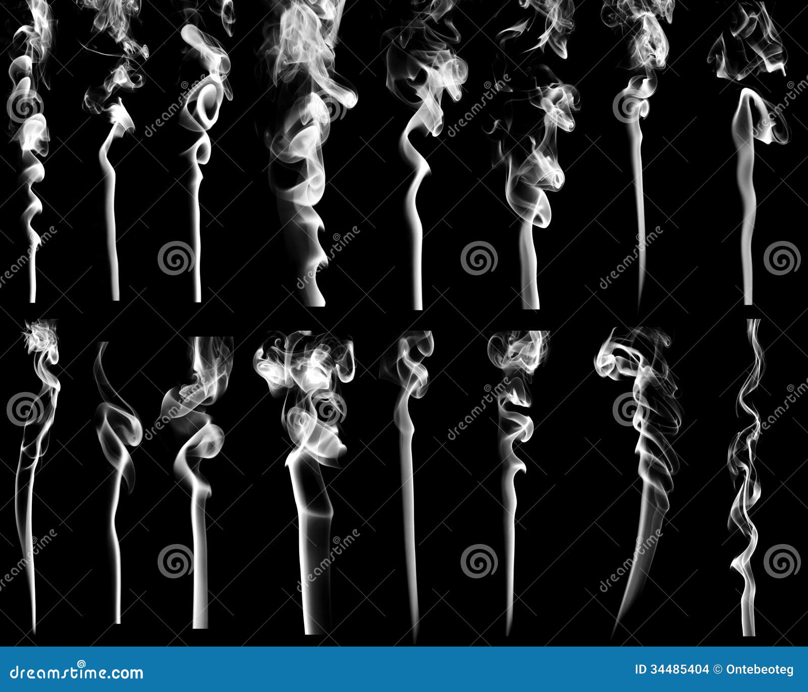 Set of Abstract White Smoke Stock Photo - Image of smoke, arts: 34485404