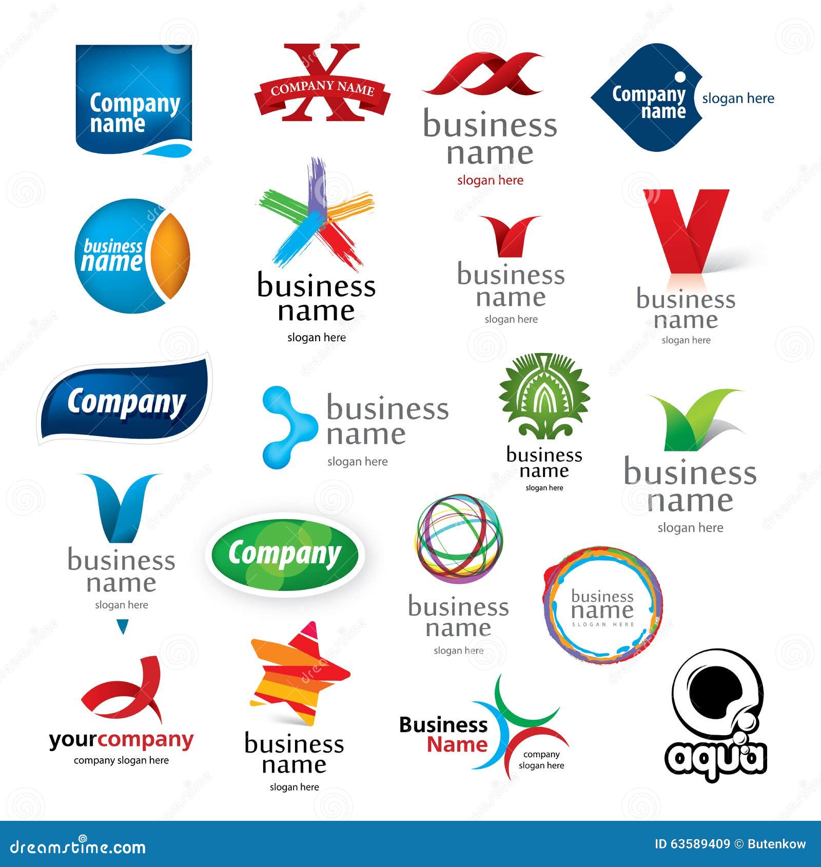 Set of abstracts logos stock vector. Illustration of arrow - 63589409