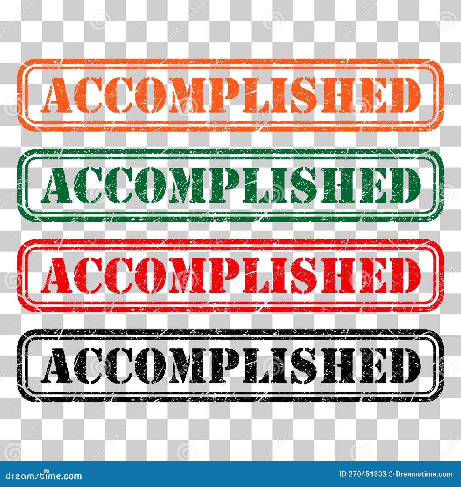 Set of Accomplished Stamp Symbol, Label Sticker Sign Button, Text ...