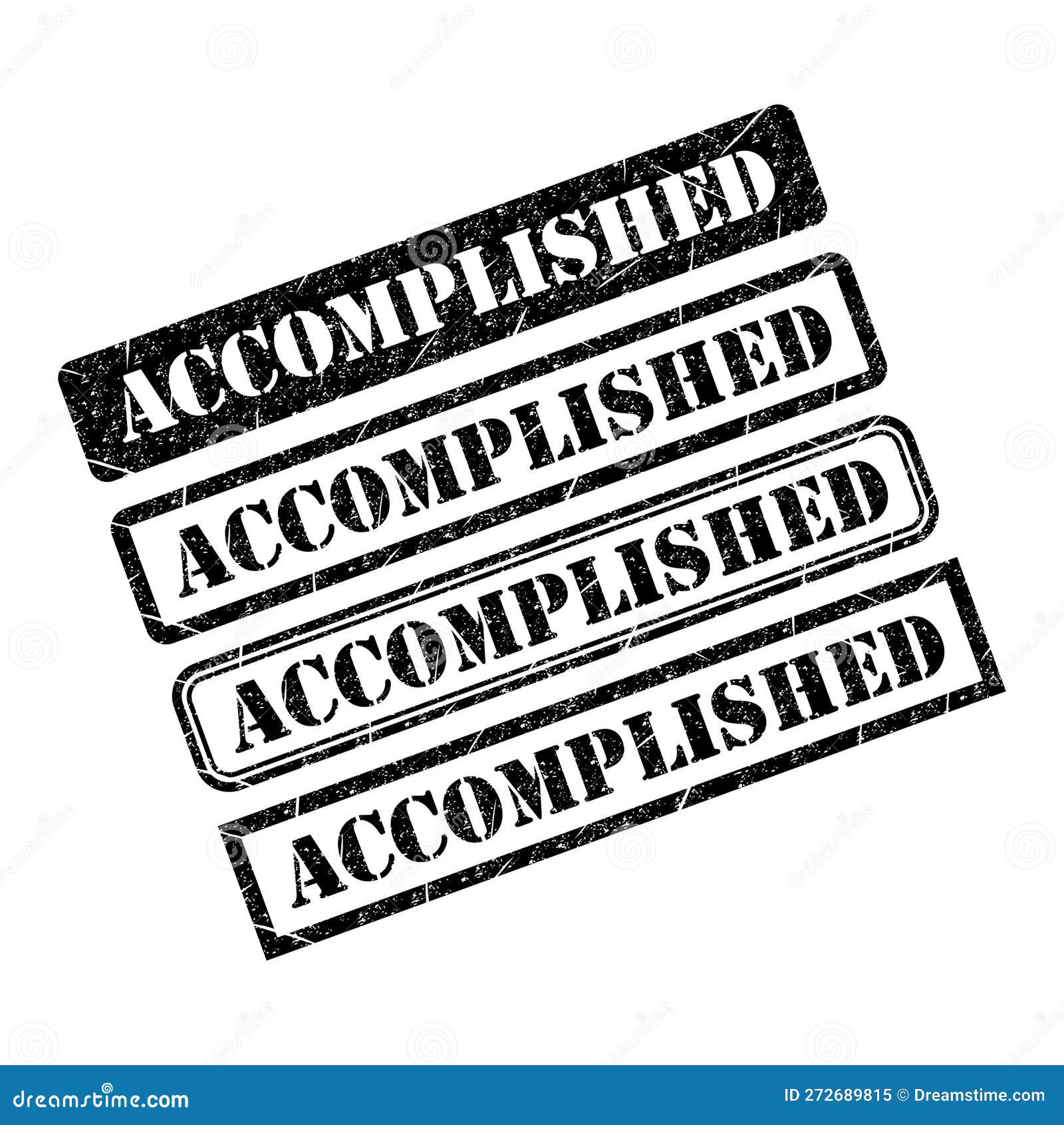 Set of Accomplished Stamp Symbol, Label Sticker Sign Button, Text ...