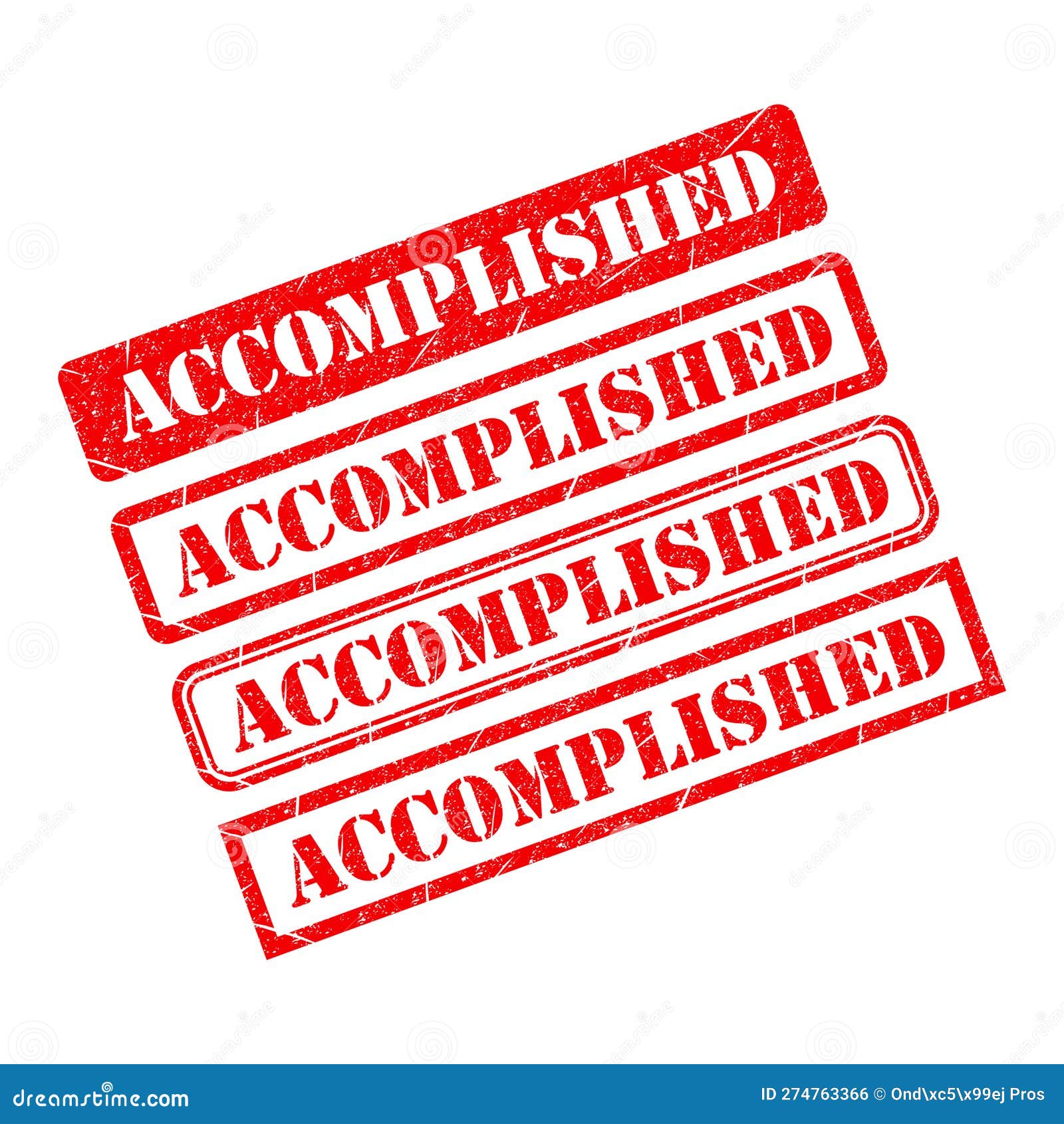 Set of Accomplished Stamp Symbol, Label Sticker Sign Button, Text ...