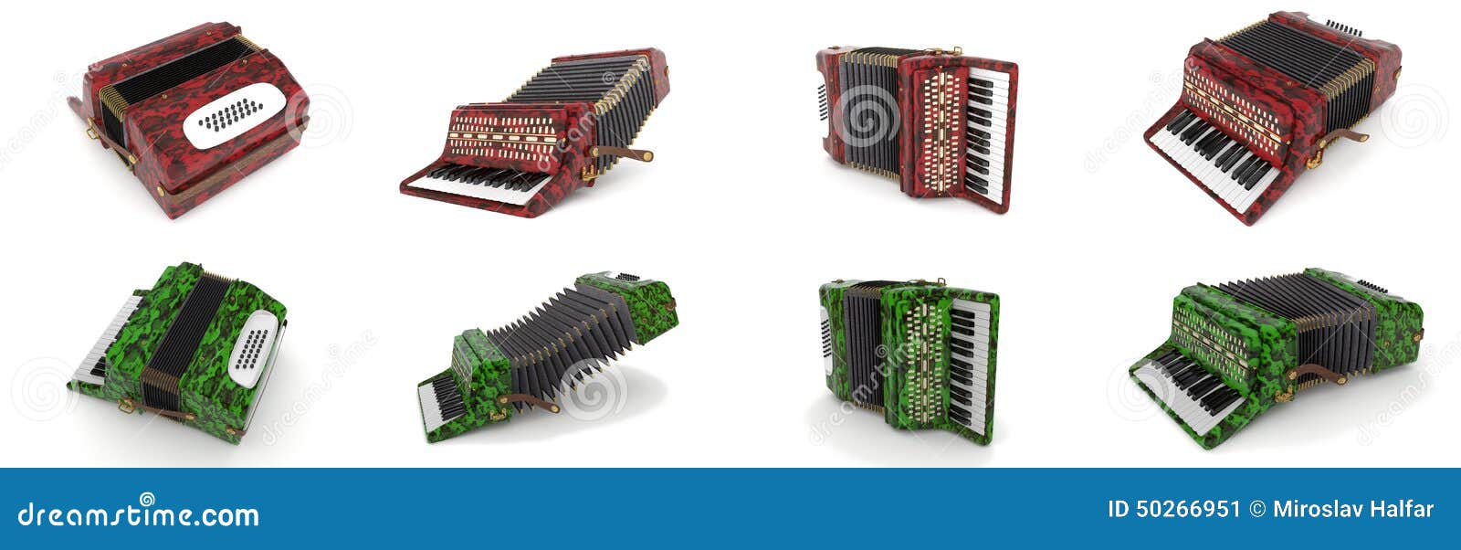 Set of Accordions - Musical Instrument Stock Image - Image of ...